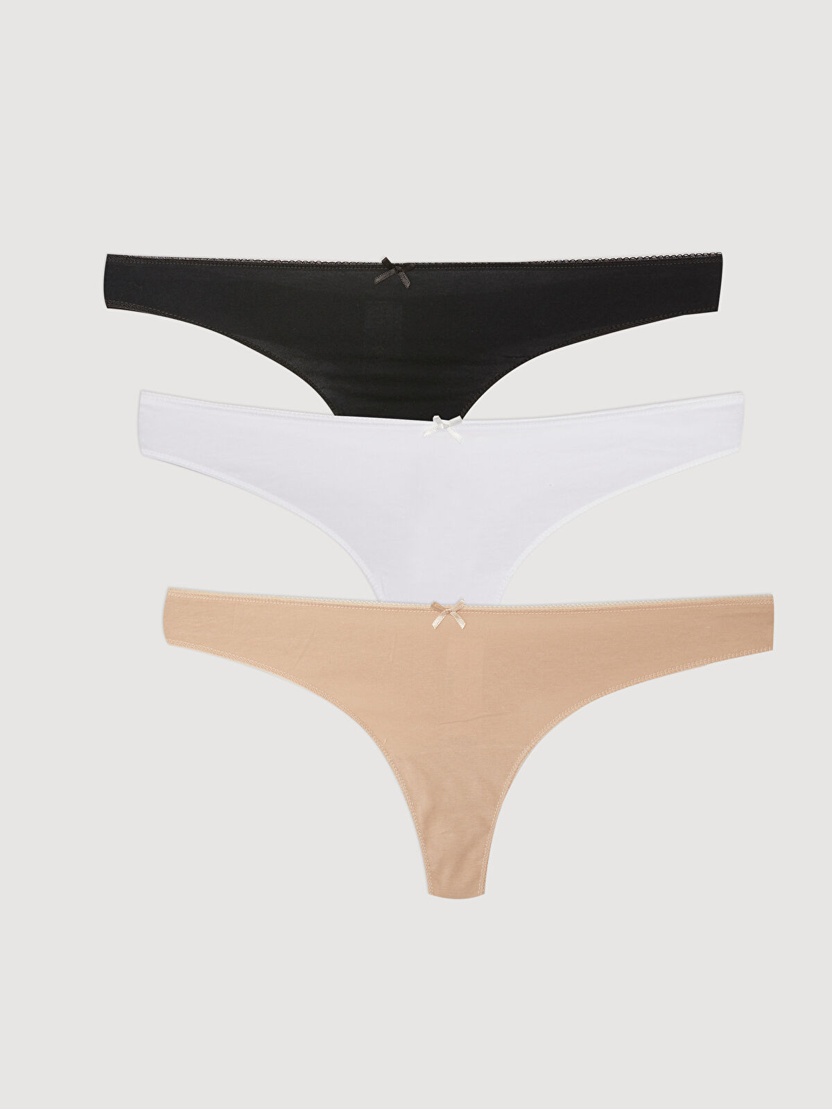 LCW DREAM Düz Tanga Külot 3'lü Paket
