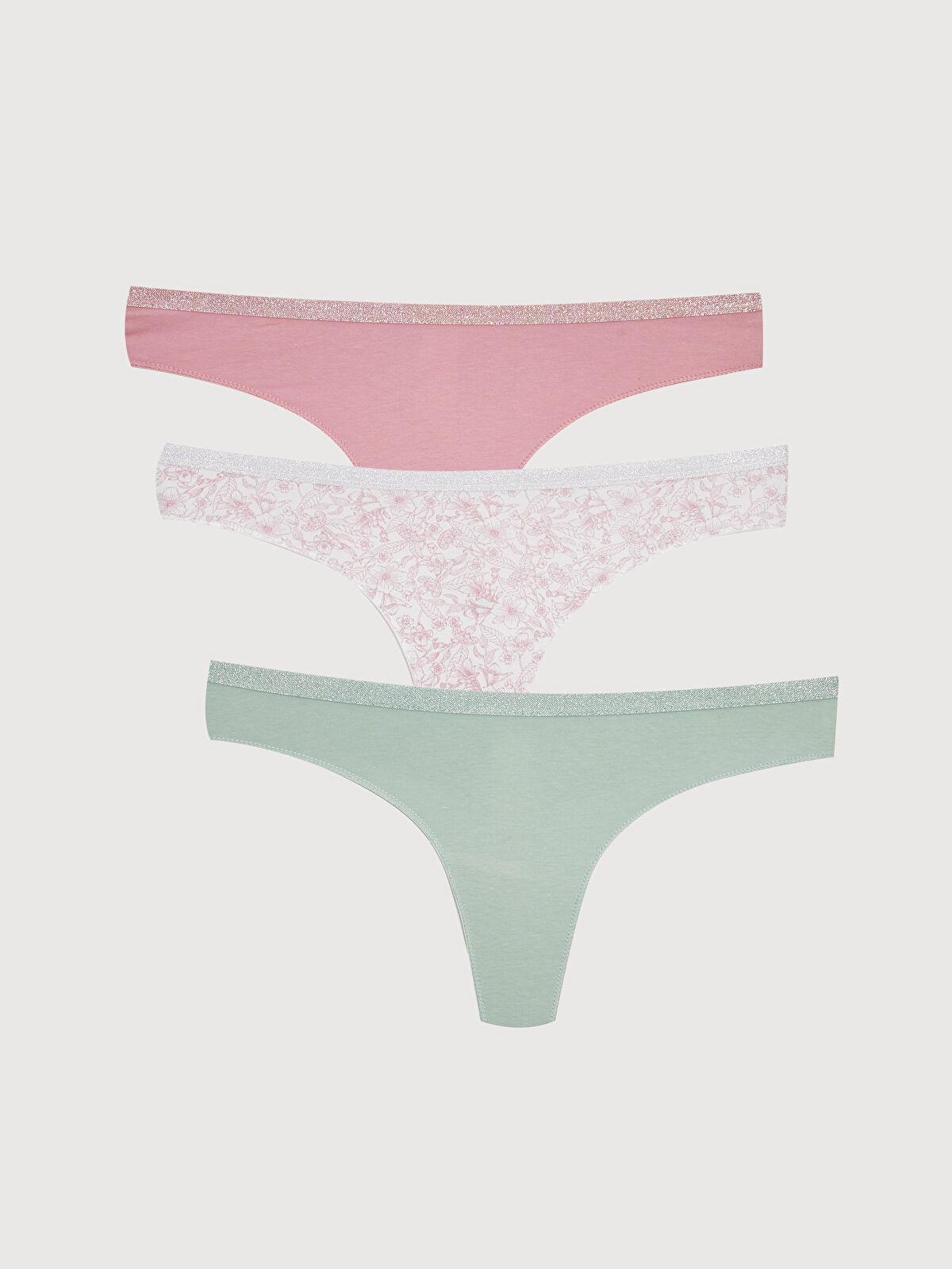 LCW DREAM Desenli Tanga Külot 3'lü Paket