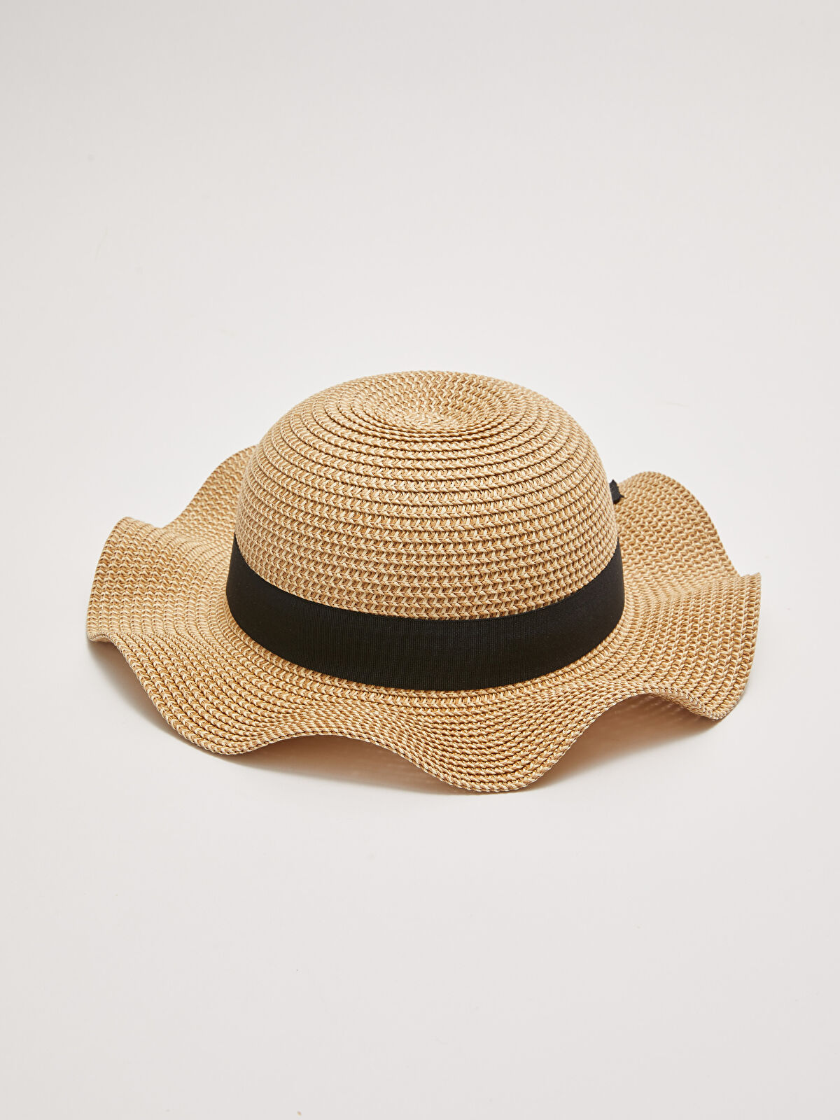 Biye Detaylı Kız Çocuk Hasır Şapka