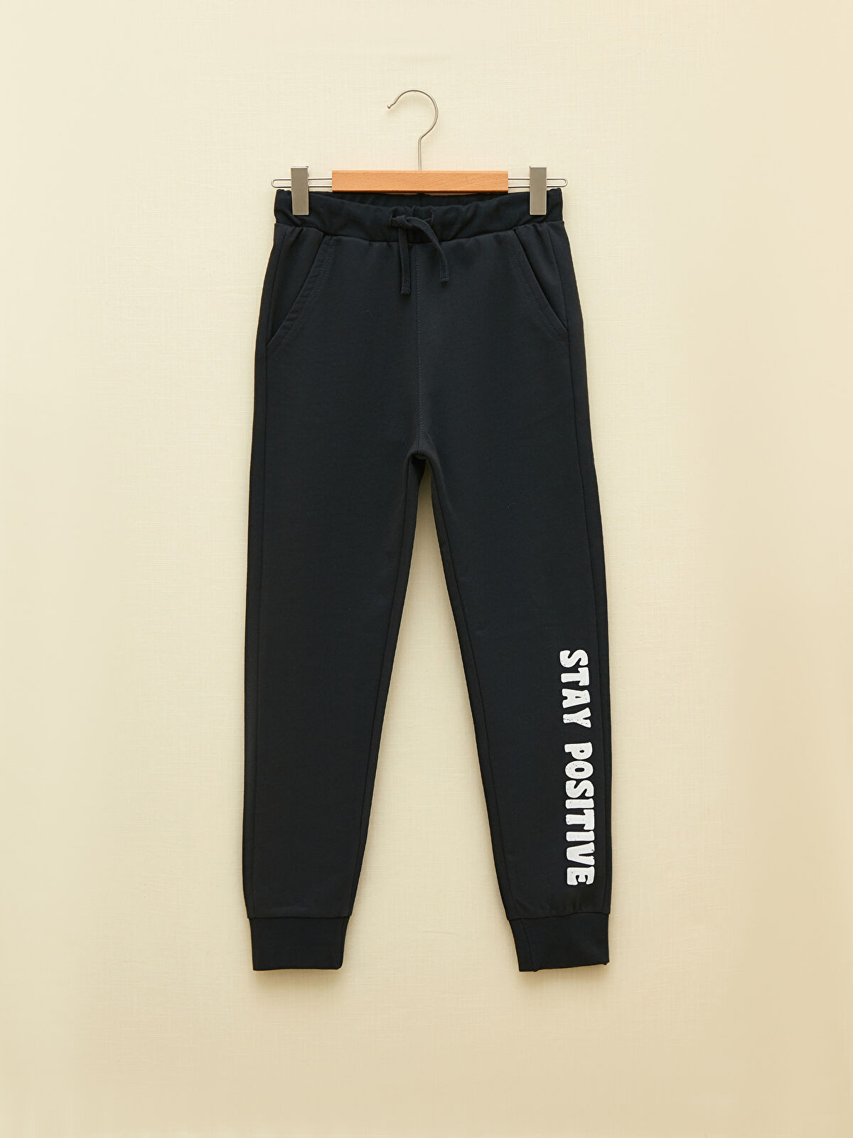 LCW GREEN Beli Lastikli Baskılı Organik Pamuklu Erkek Çocuk Jogger Eşofman Altı