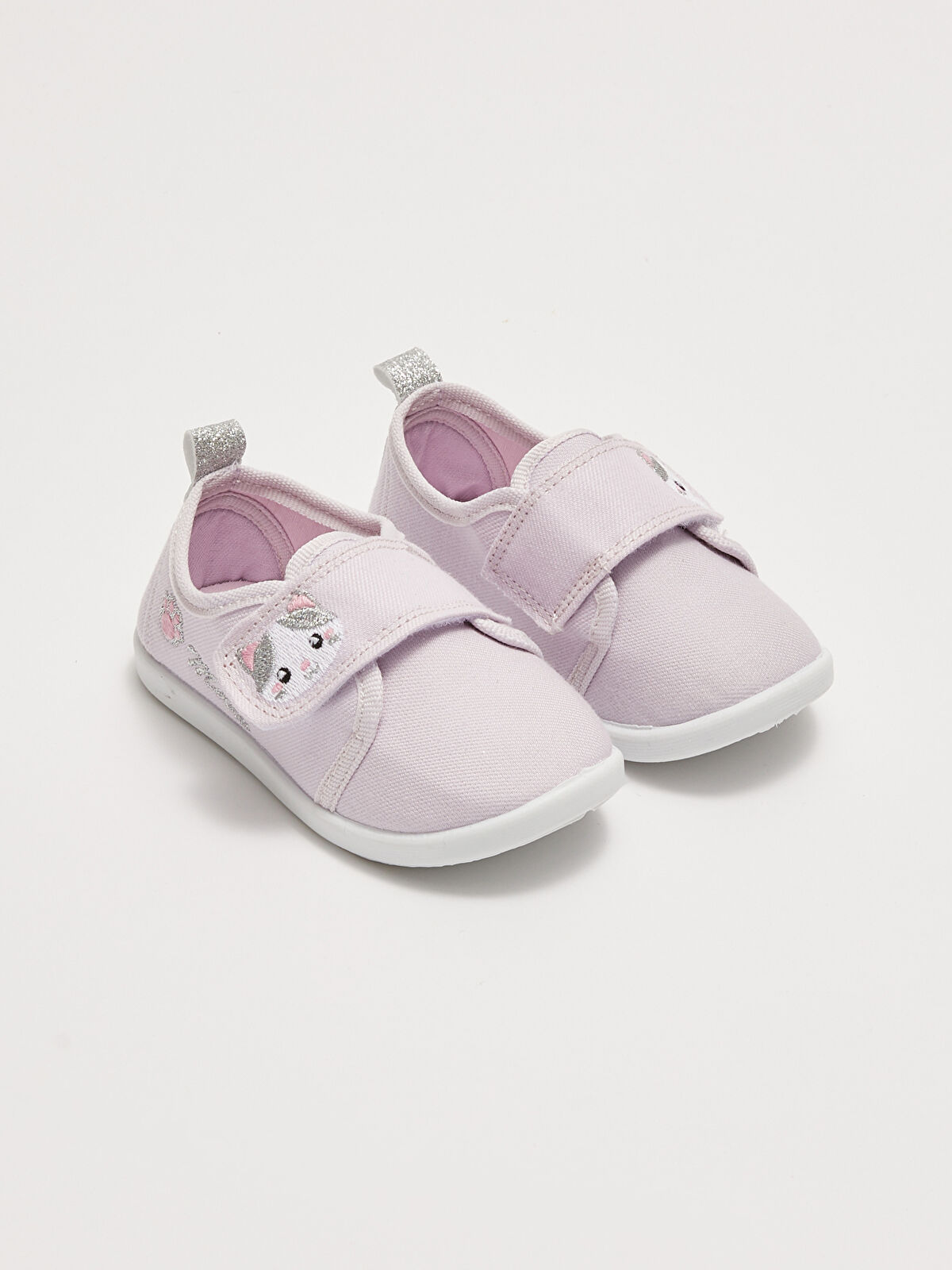 Nakışlı Cırt Cırtlı Kız Bebek Ayakkabı