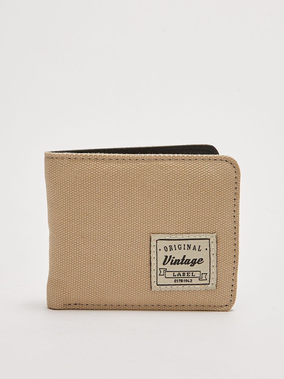 Deri Görünümlü Etiket Detaylı Erkek Cüzdan