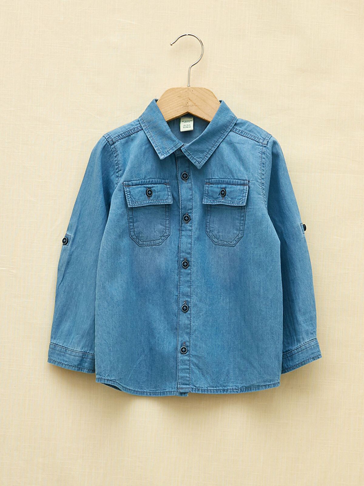 LCW GREEN Uzun Kollu Erkek Bebek Jean Gömlek