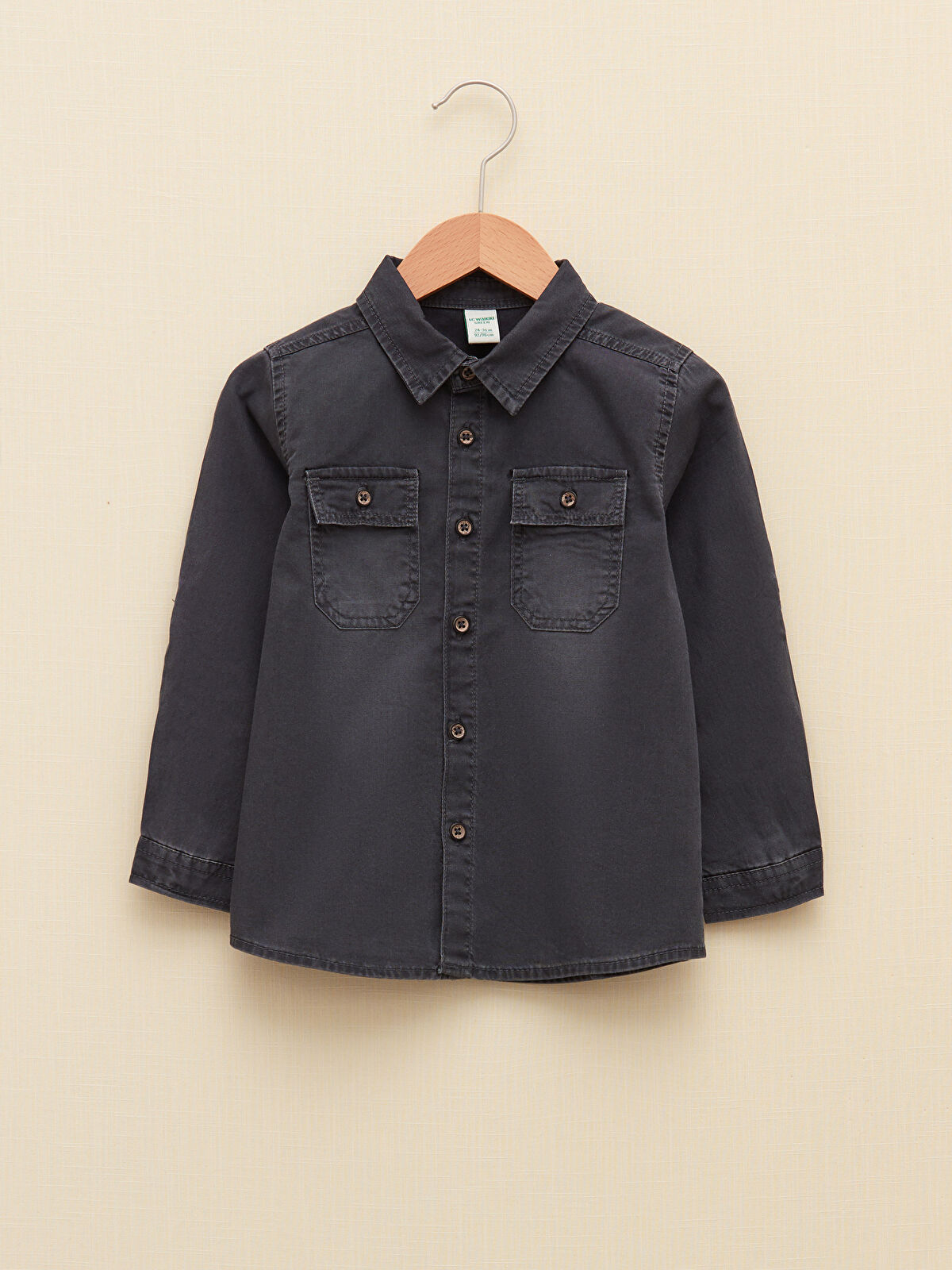 LCW GREEN Uzun Kollu Pamuklu Basic Erkek Bebek Jean Gömlek LCW GREEN Uzun Kollu Pamuklu Basic Erkek Bebek Jean Gömlek