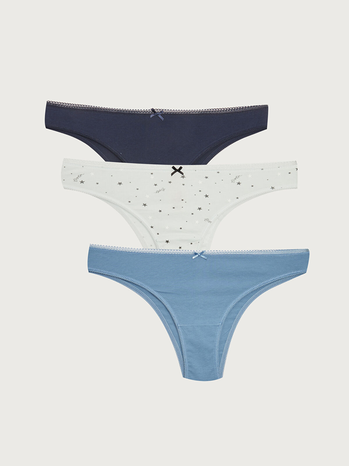 LCW DREAM Desenli Brazilian Külot 3'lü Paket