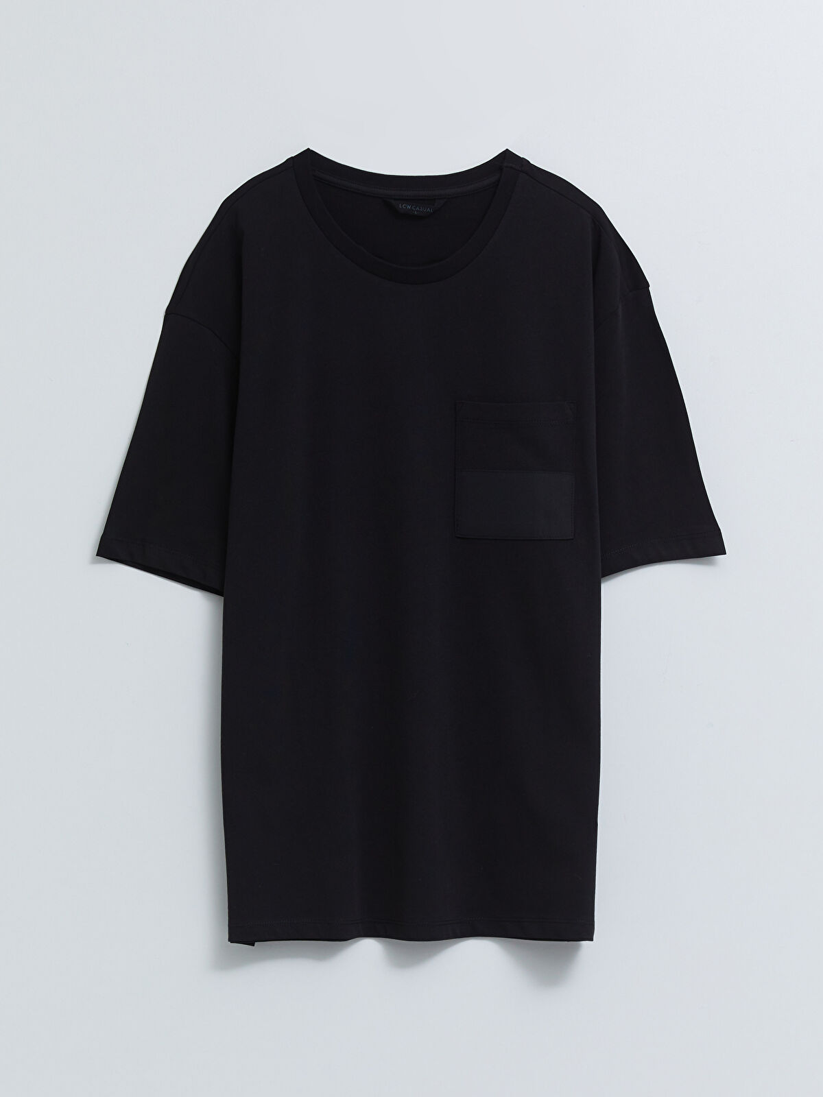 LCW CASUAL Oversize Bisiklet Yaka Kısa Kollu Penye Erkek Tişört