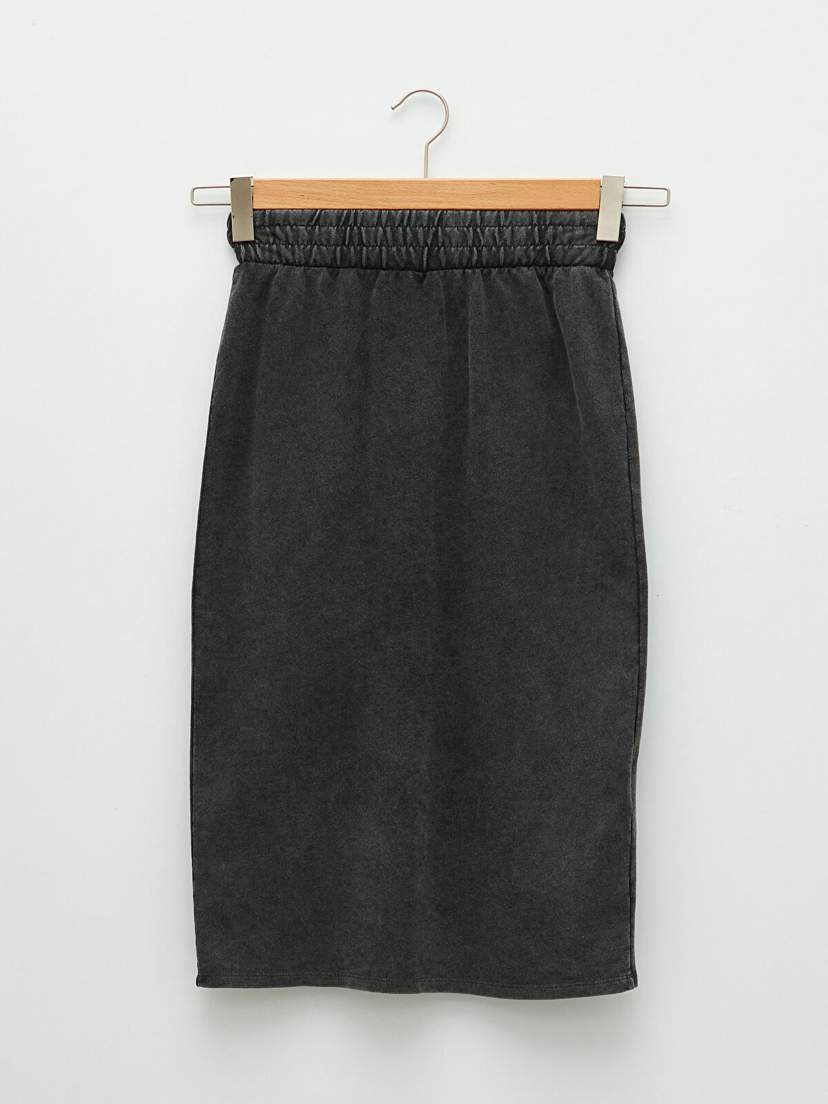 LCW CASUAL Beli Lastikli Standart Kalıp Düz Kadın Kalem Etek