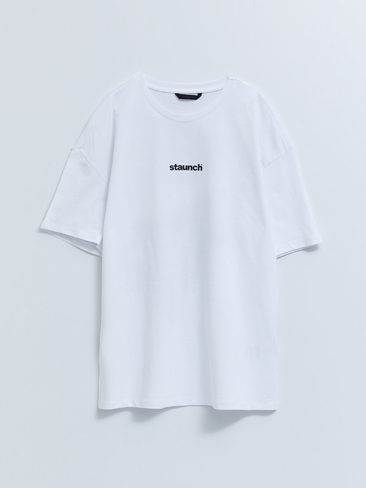LCW CASUAL Oversize Bisiklet Yaka Kısa Kollu Baskılı Penye Erkek Tişört