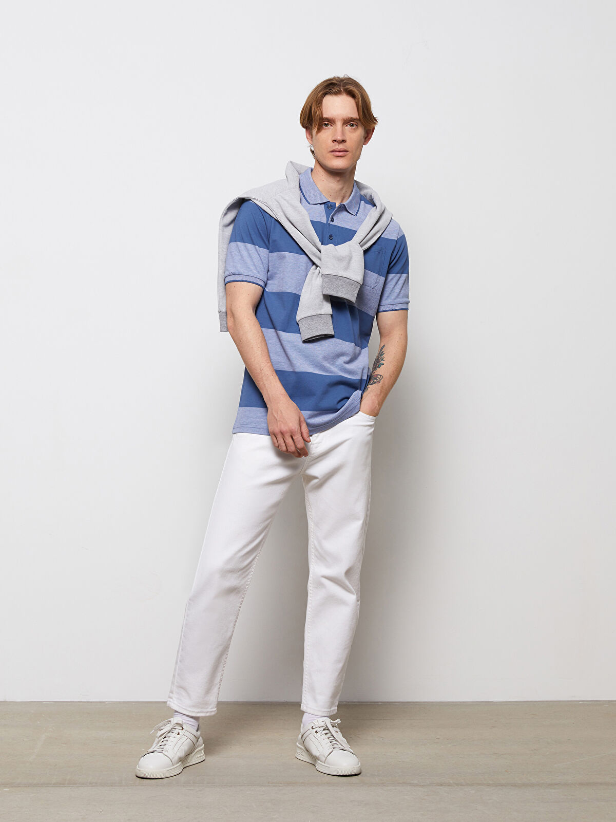 LCW CLASSIC Polo Yaka Kısa Kollu Renk Bloklu Erkek Tişört