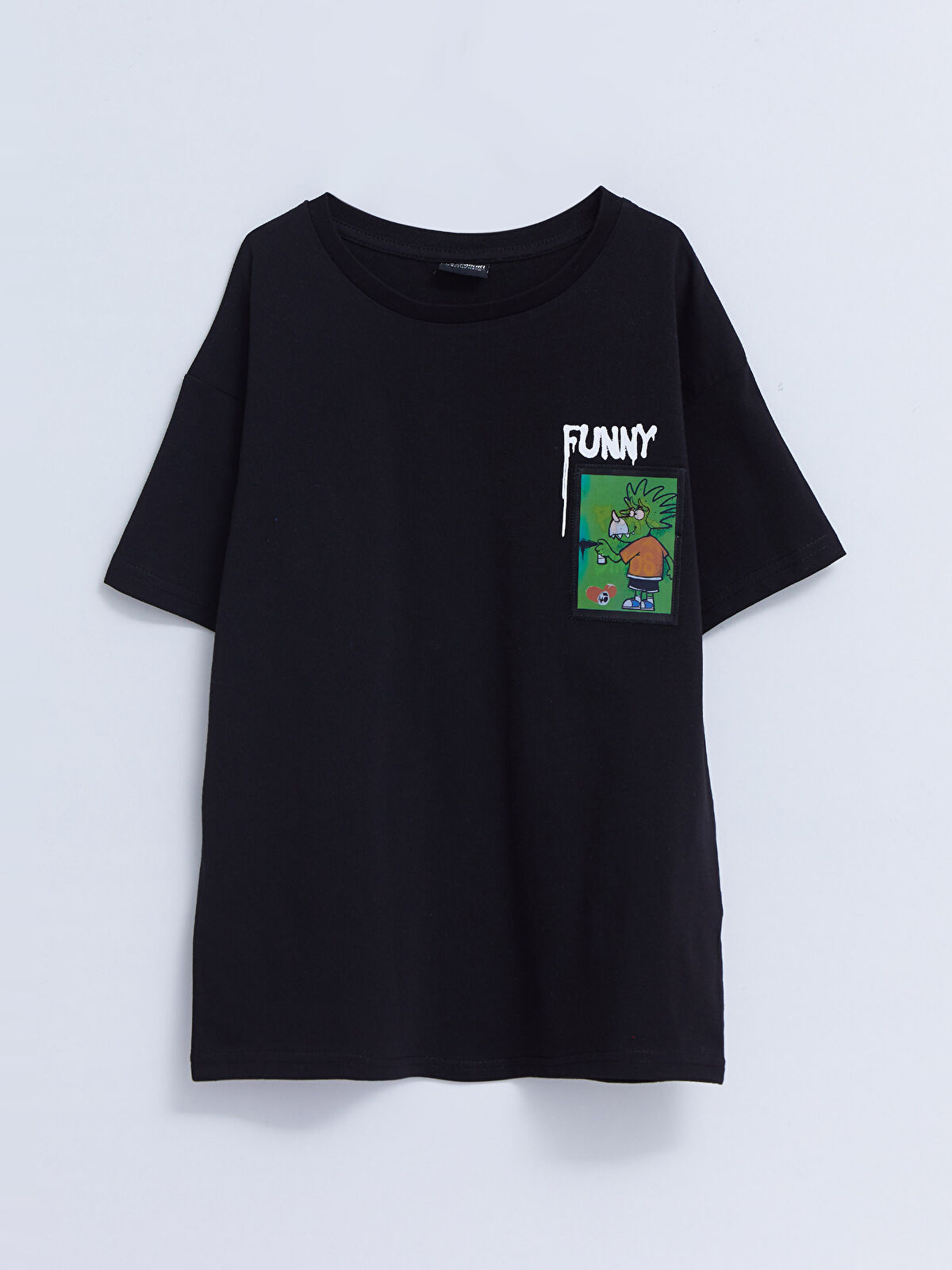 Bisiklet Yaka Hologram Baskılı Kısa Kollu Erkek Çocuk Tişört