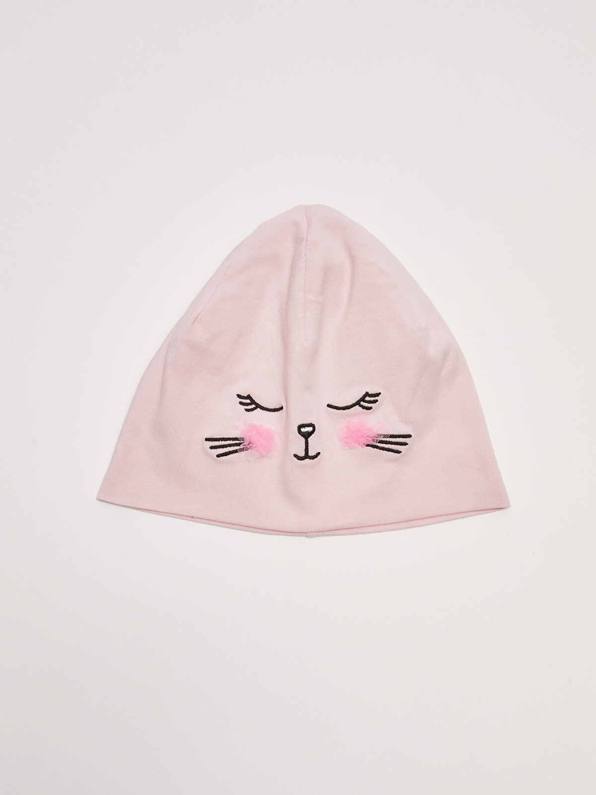 Kedi Nakışlı Kız Çocuk Bere