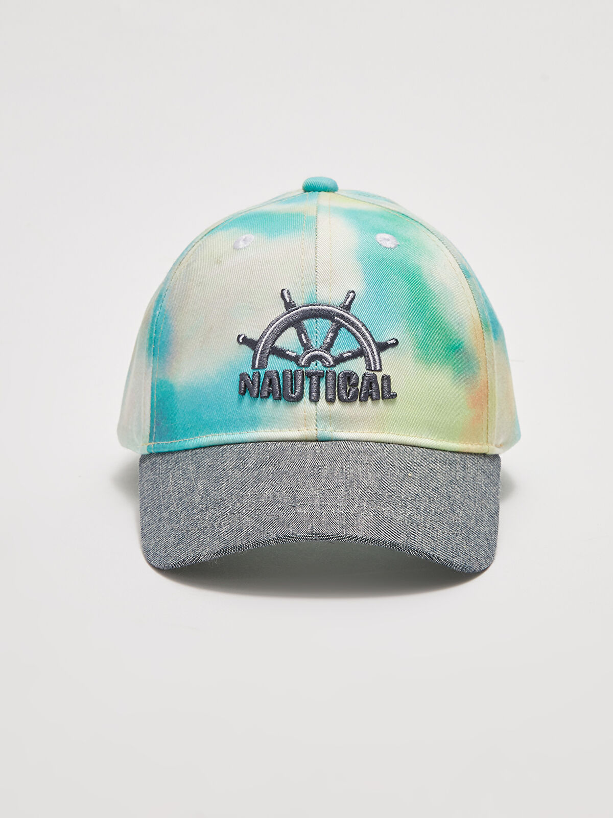 Nakış Detaylı Renk Bloklu Erkek Çocuk Şapka