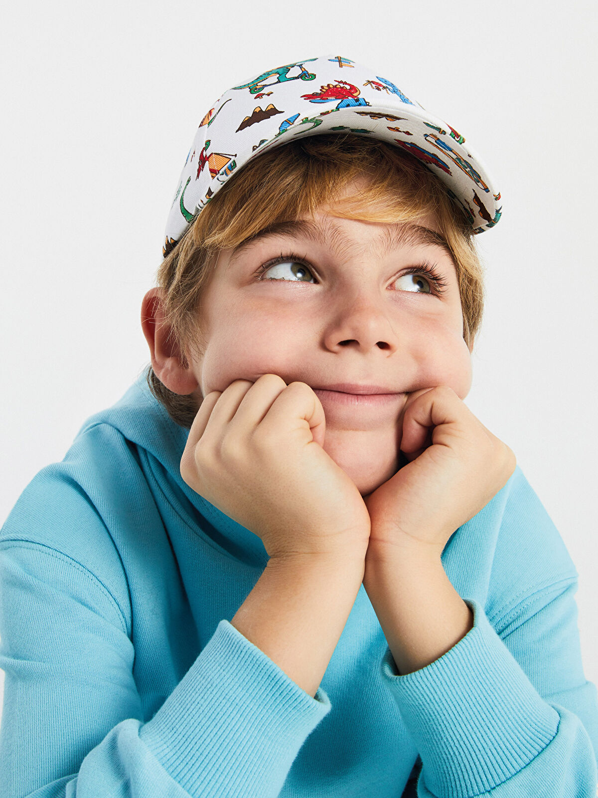 Erkek Çocuk Dinazor Baskılı Kep Şapka