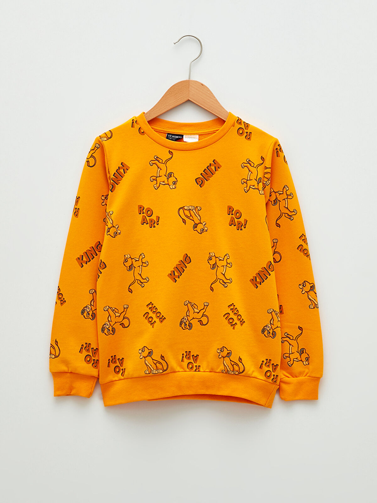 Bisiklet Yaka Aslan Kral Baskılı Uzun Kollu Erkek Çocuk Sweatshirt Bisiklet Yaka Aslan Kral Baskılı Uzun Kollu Erkek Çocuk Sweatshirt