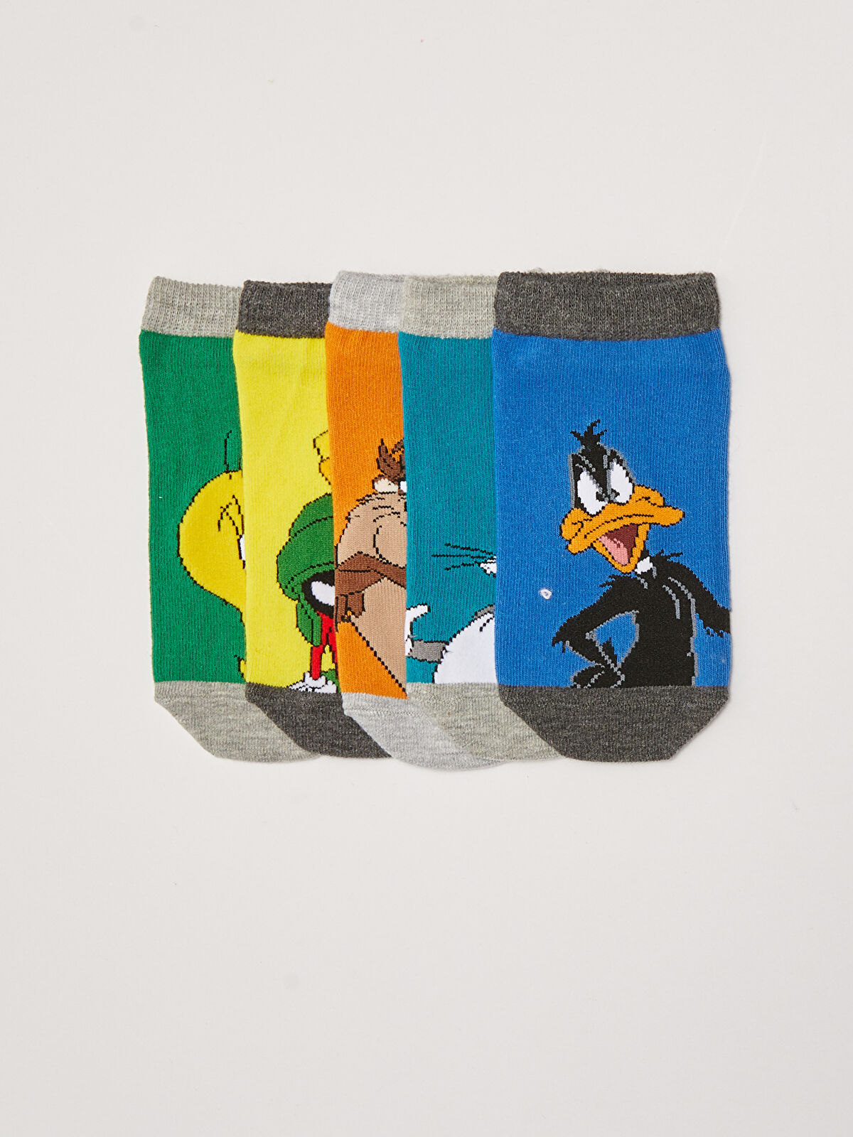 Looney Tunes Desenli Erkek Çocuk Patik Çorap 5'li