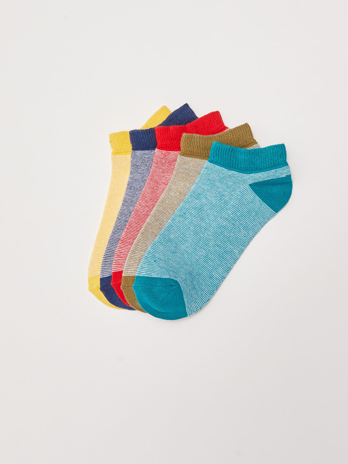 Renk Bloklu Erkek Çocuk Patik Çorap 5'li