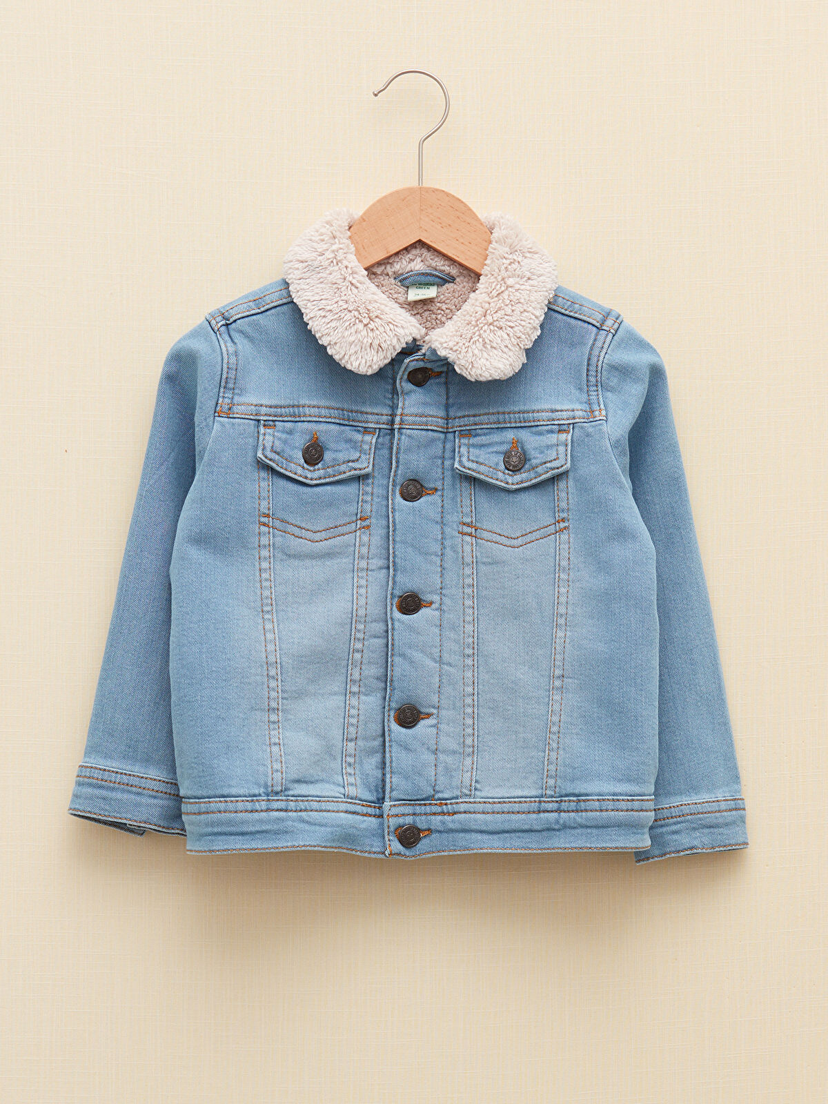 LCW GREEN Polo Yaka Uzun Kollu Basic Erkek Bebek Jean Ceket LCW GREEN Polo Yaka Uzun Kollu Basic Erkek Bebek Jean Ceket