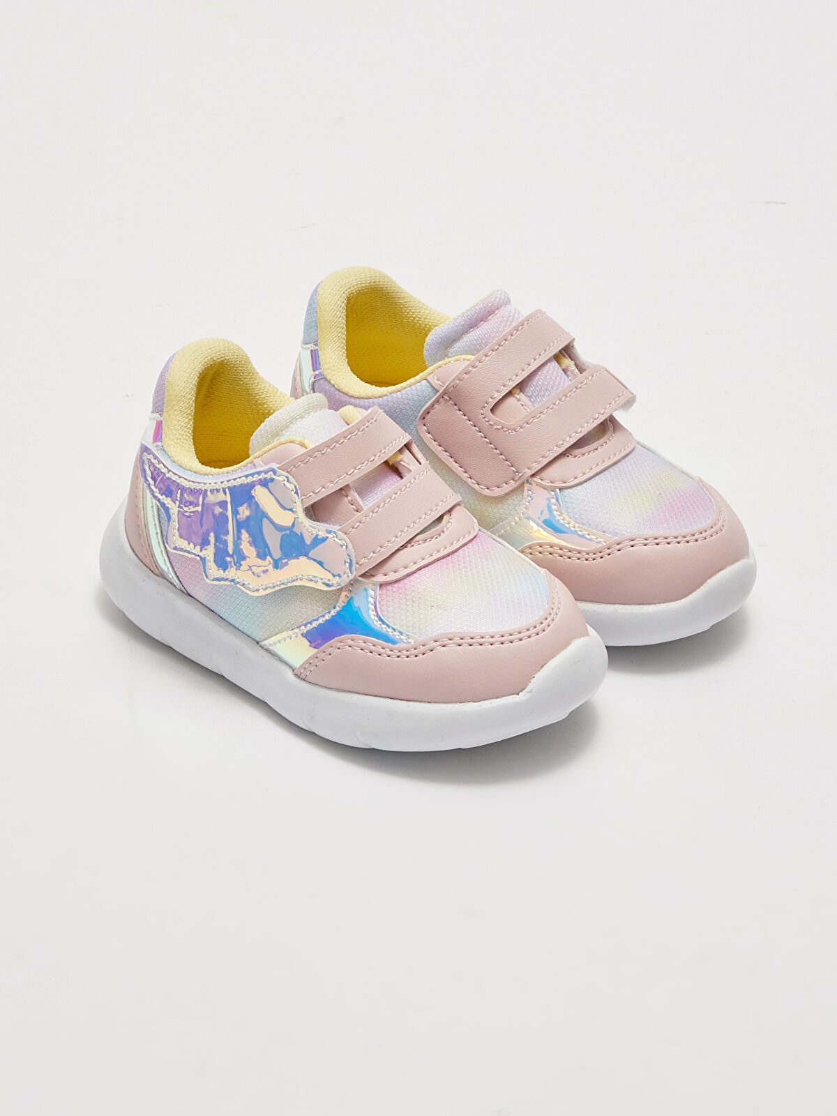 3D Aplikeli Cırt Cırtlı Kız Bebek Spor Ayakkabı