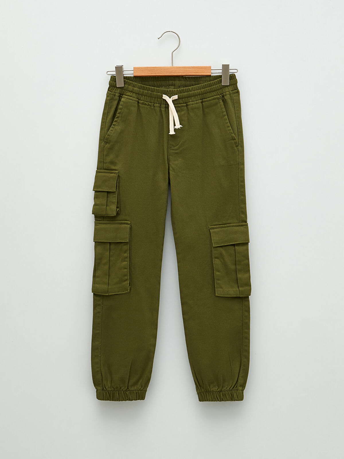 Beli Lastikli Basic Gabardin Erkek Çocuk Kargo Pantolon