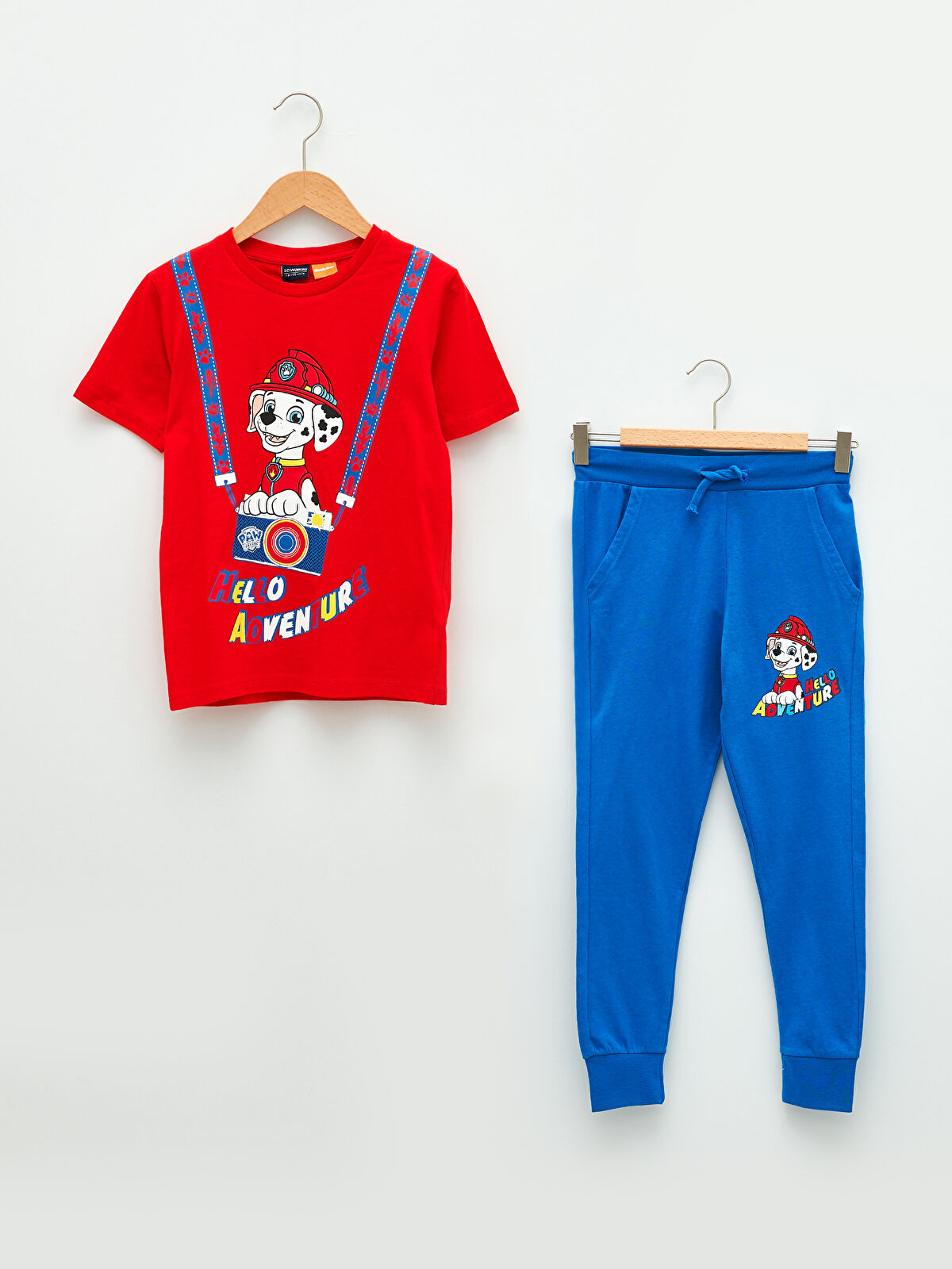 Bisiklet Paw Patrol Baskılı Kısa Kollu Erkek Çocuk Tişört ve Eşofman Altı