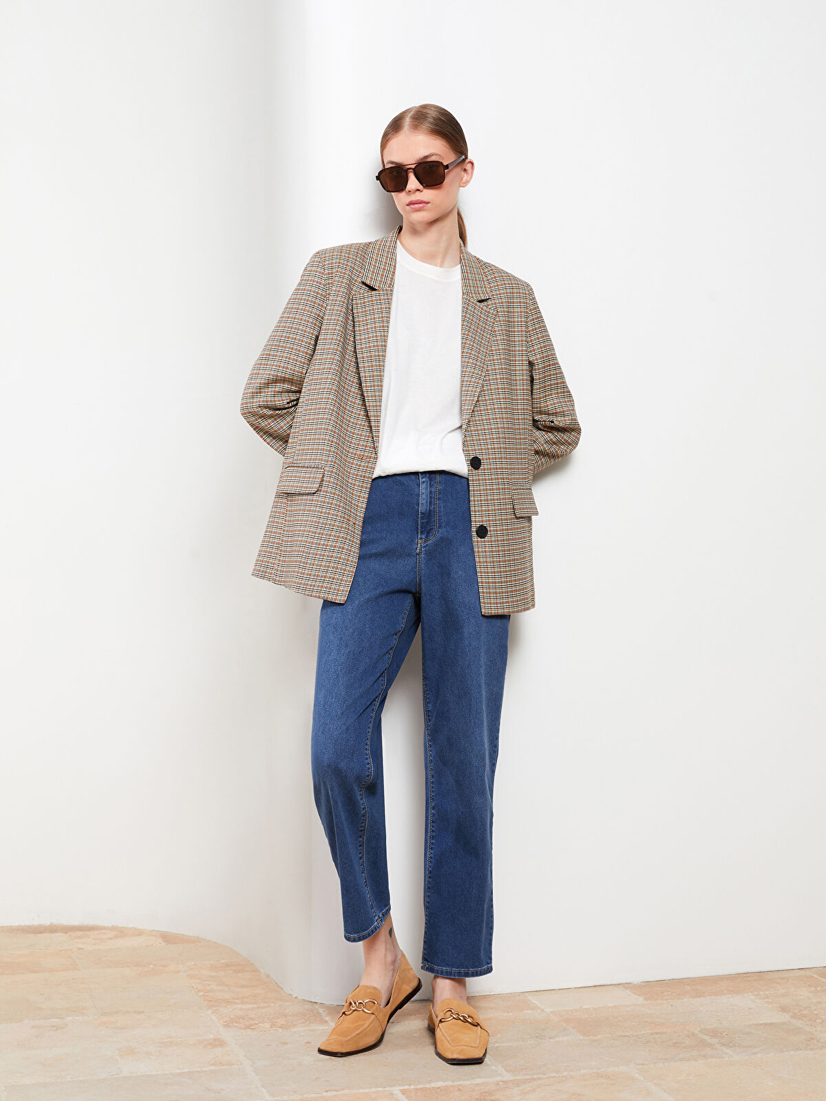 LCW GRACE Beli Lastikli Dar Fit Cep Detaylı Kadın Jean Pantolon