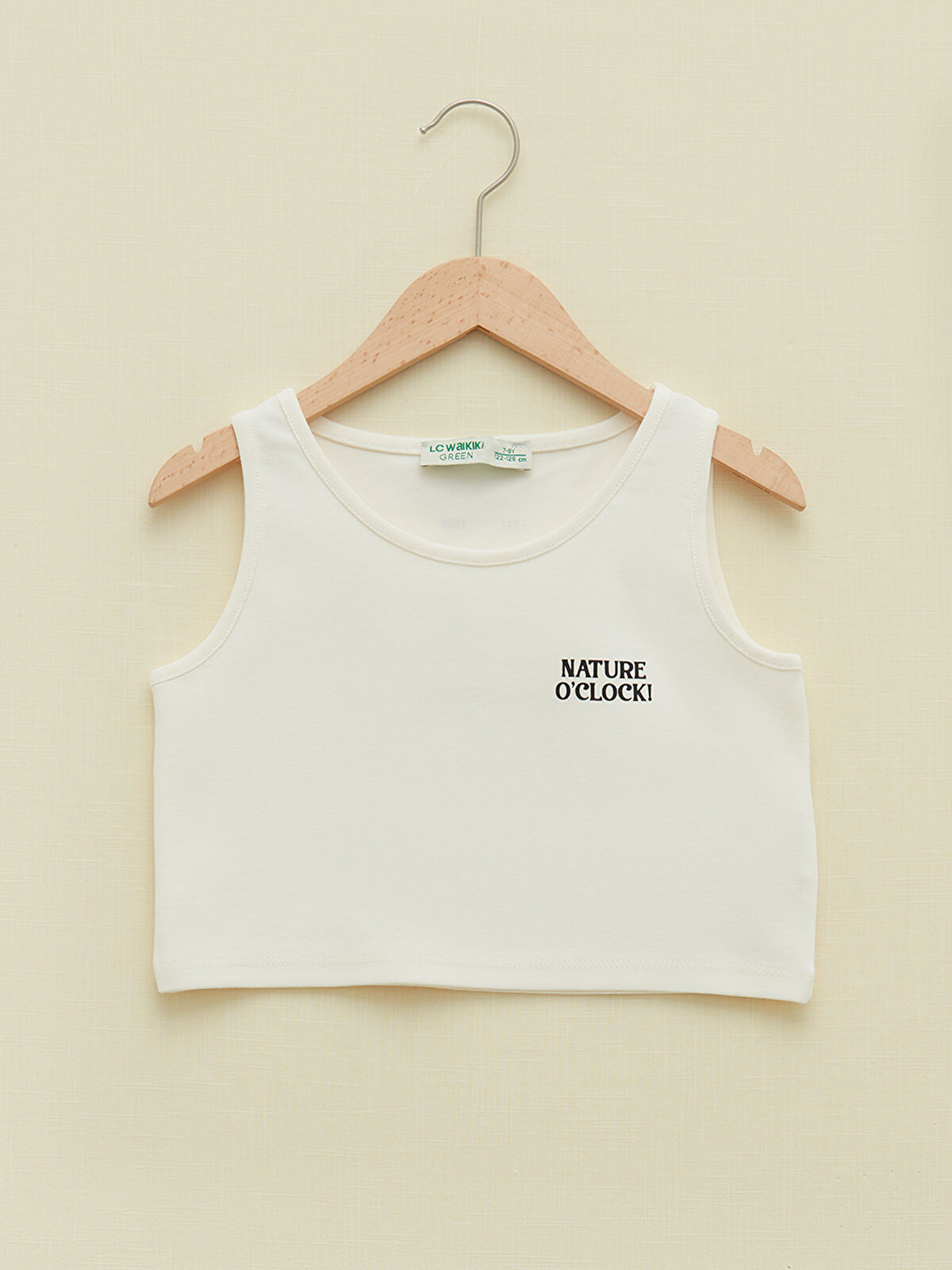 LCW GREEN Bisiklet Yaka Baskılı Pamuklu Kız Çocuk Atlet