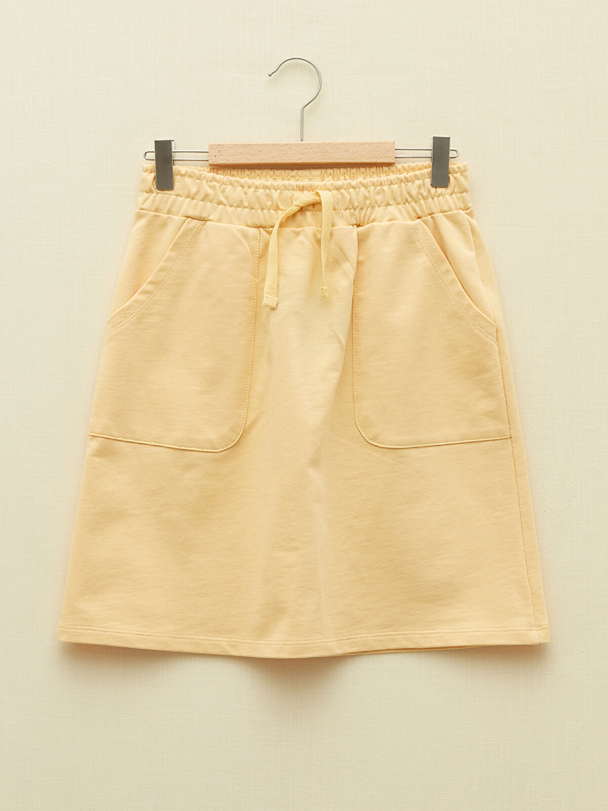 LCW GREEN Beli Lastikli Basic Organik Pamuklu Kız Çocuk Etek