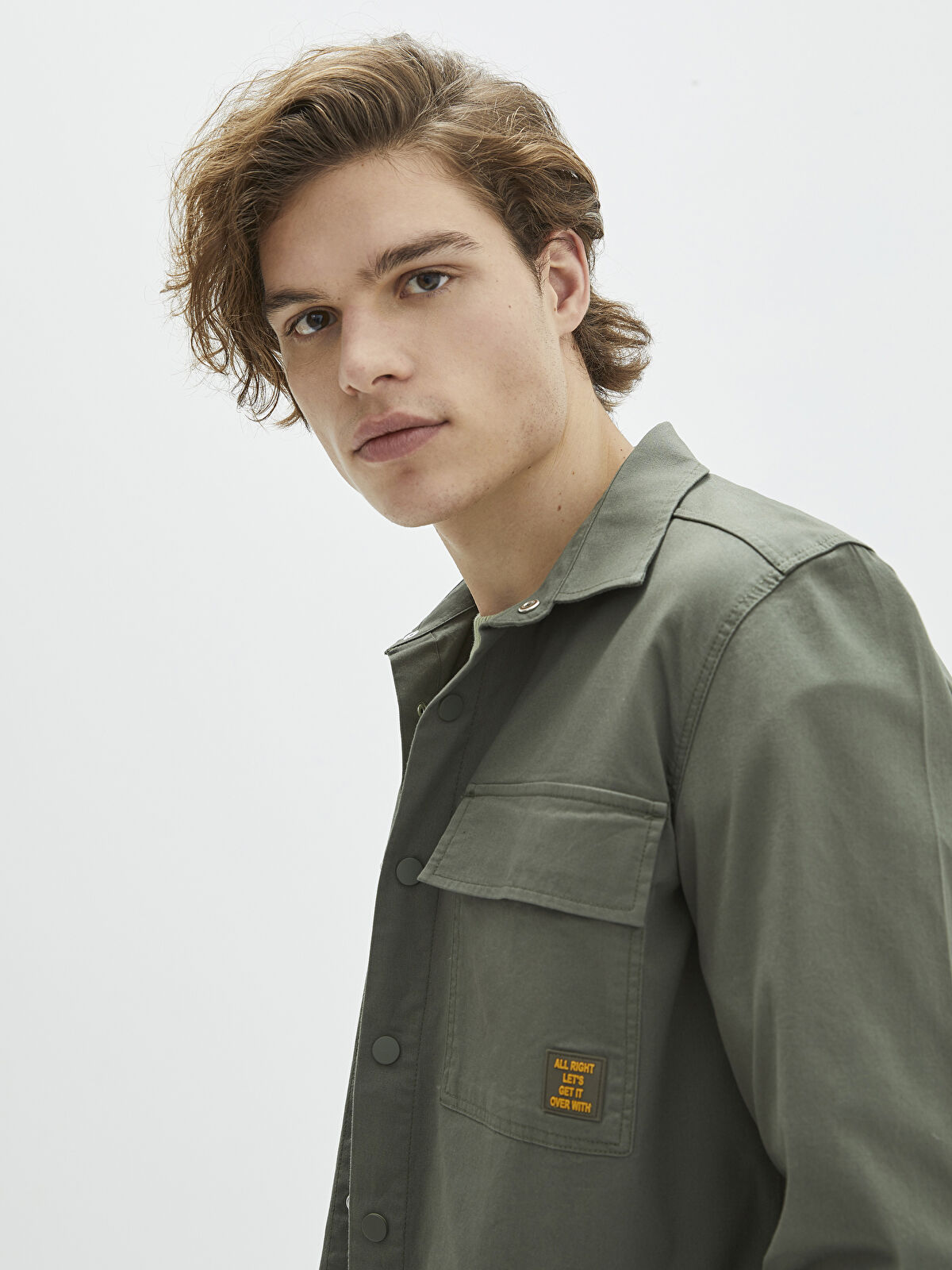 LCW CASUAL Regular Fit Uzun Kollu Gabardin Erkek Gömlek