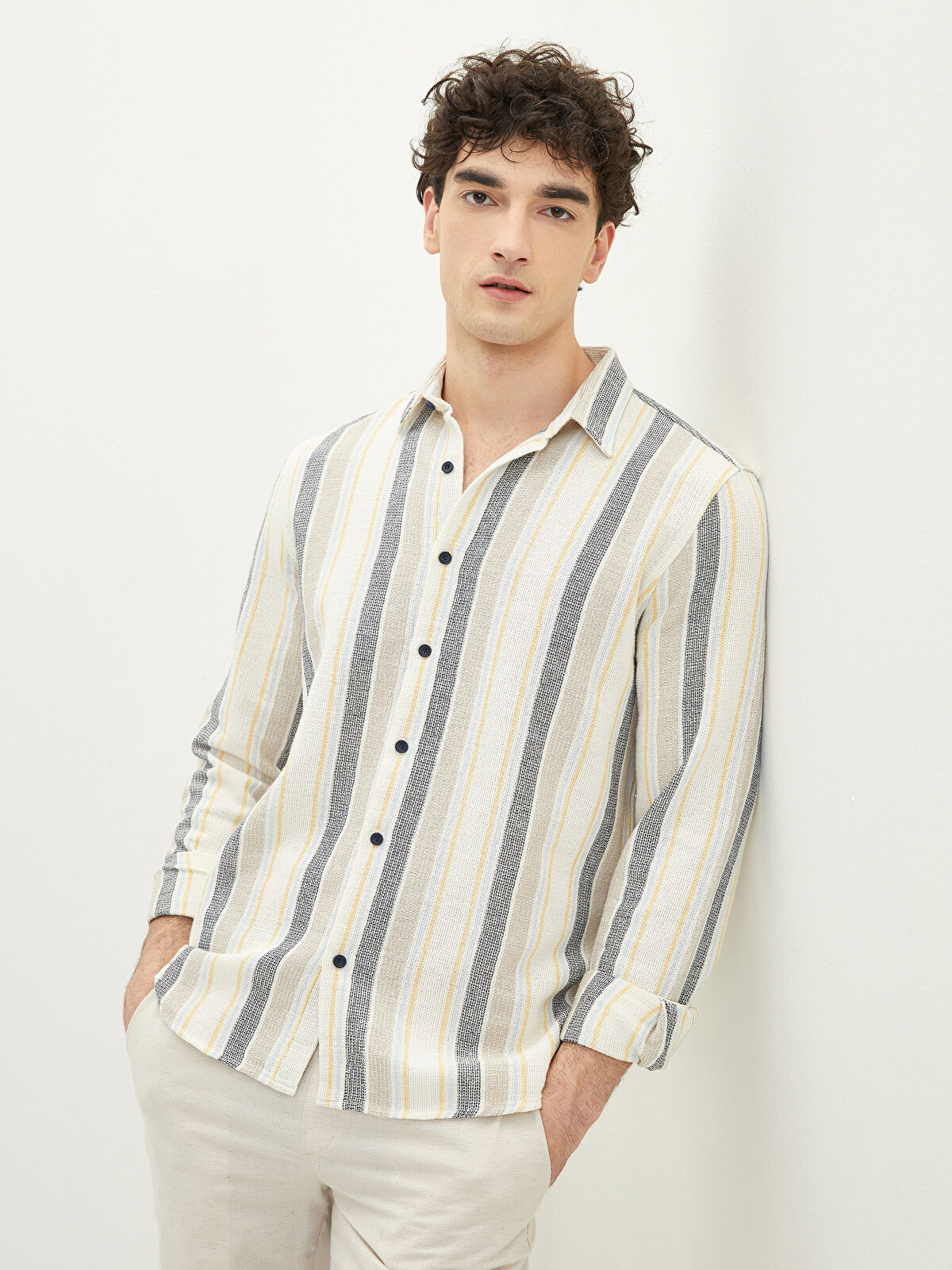 LCW CASUAL Regular Fit Uzun Kollu Oxford Erkek Gömlek