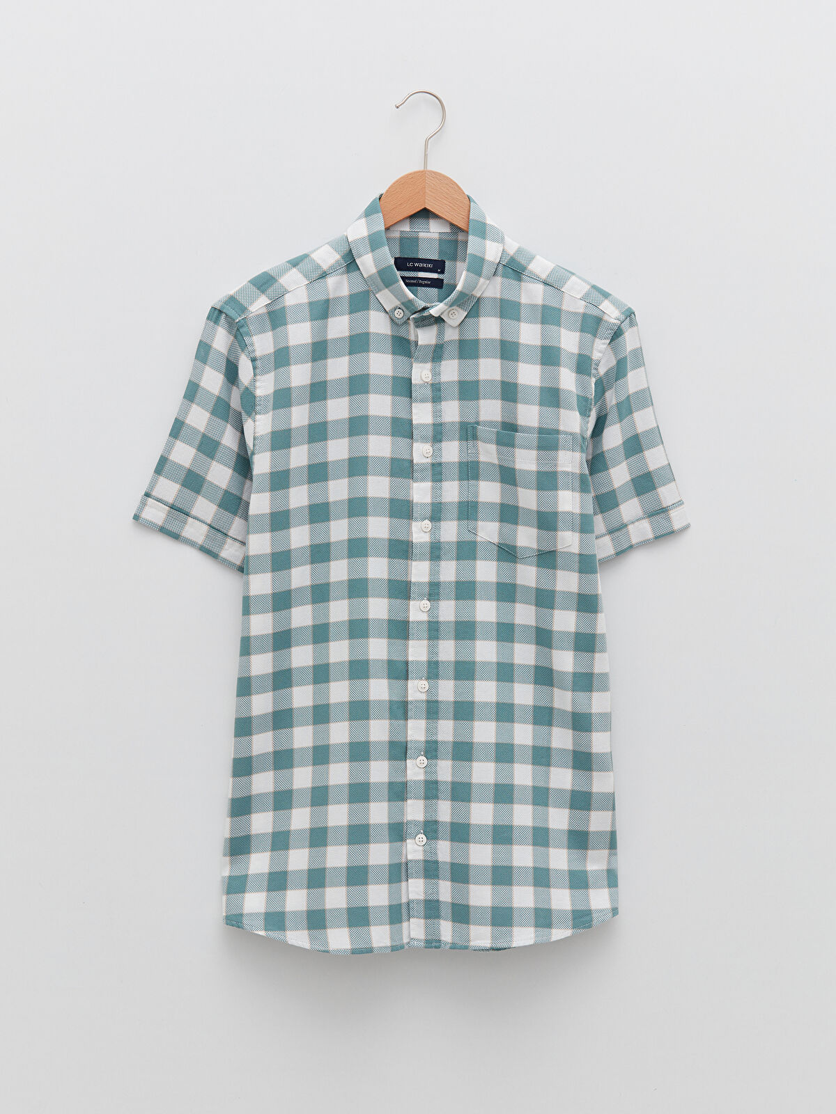 LCW CLASSIC Regular Fit Kısa Kollu Ekose Oxford Erkek Gömlek