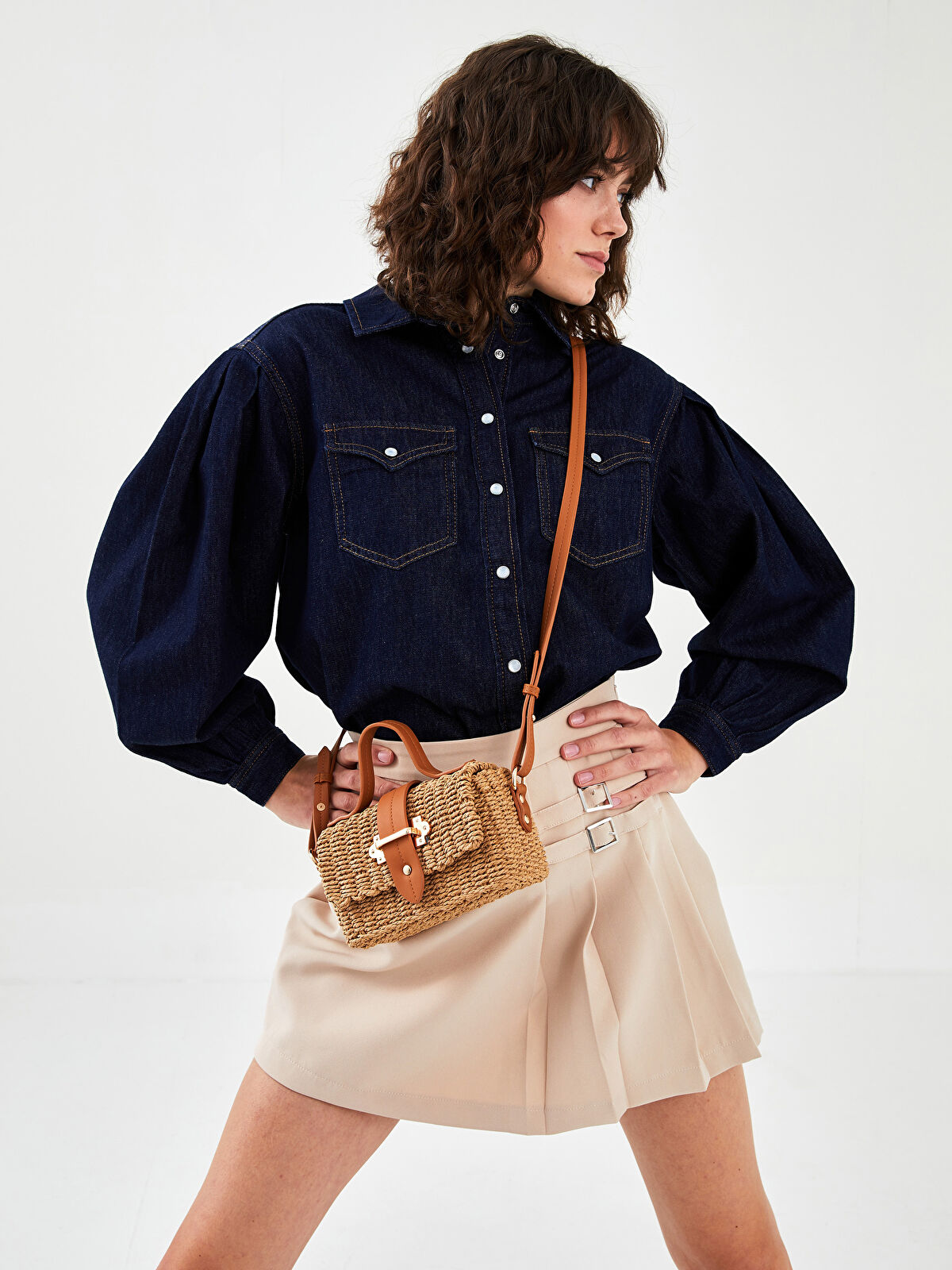 Hasır Kadın Çapraz Çanta