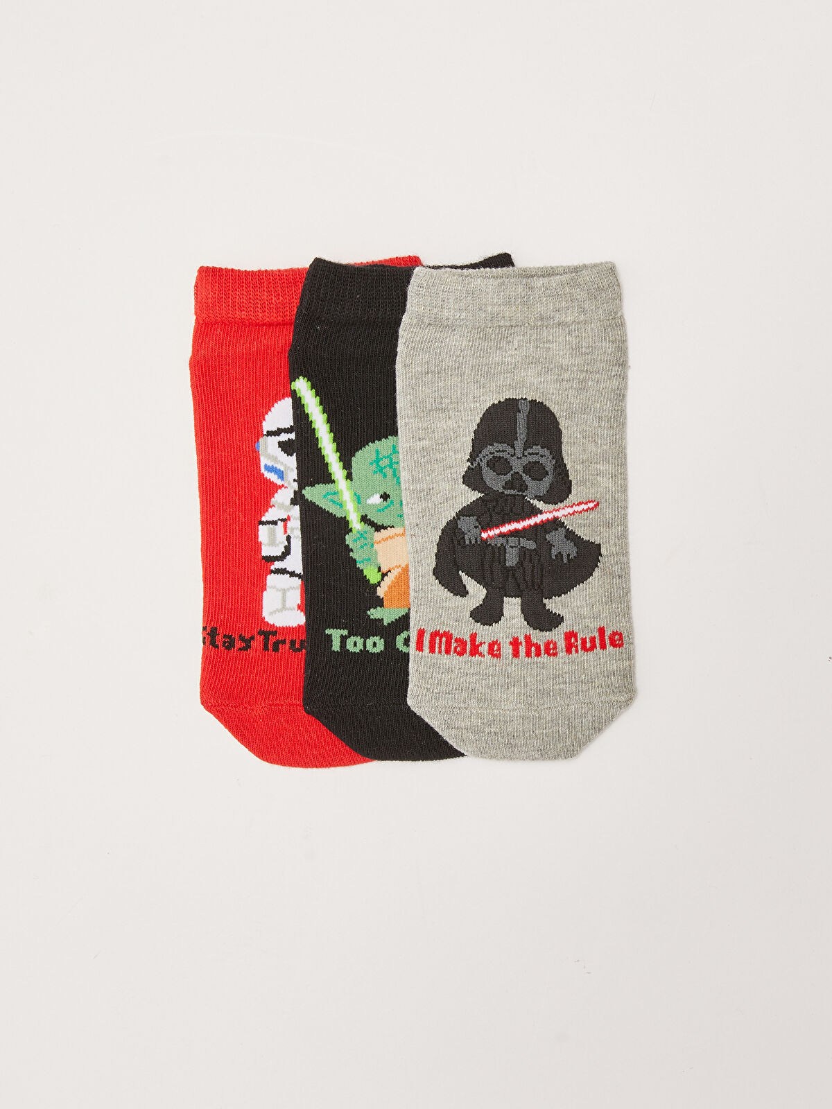 Star Wars Desenli Erkek Çocuk Patik Çorap 3'lü Star Wars Desenli Erkek Çocuk Patik Çorap 3'lü