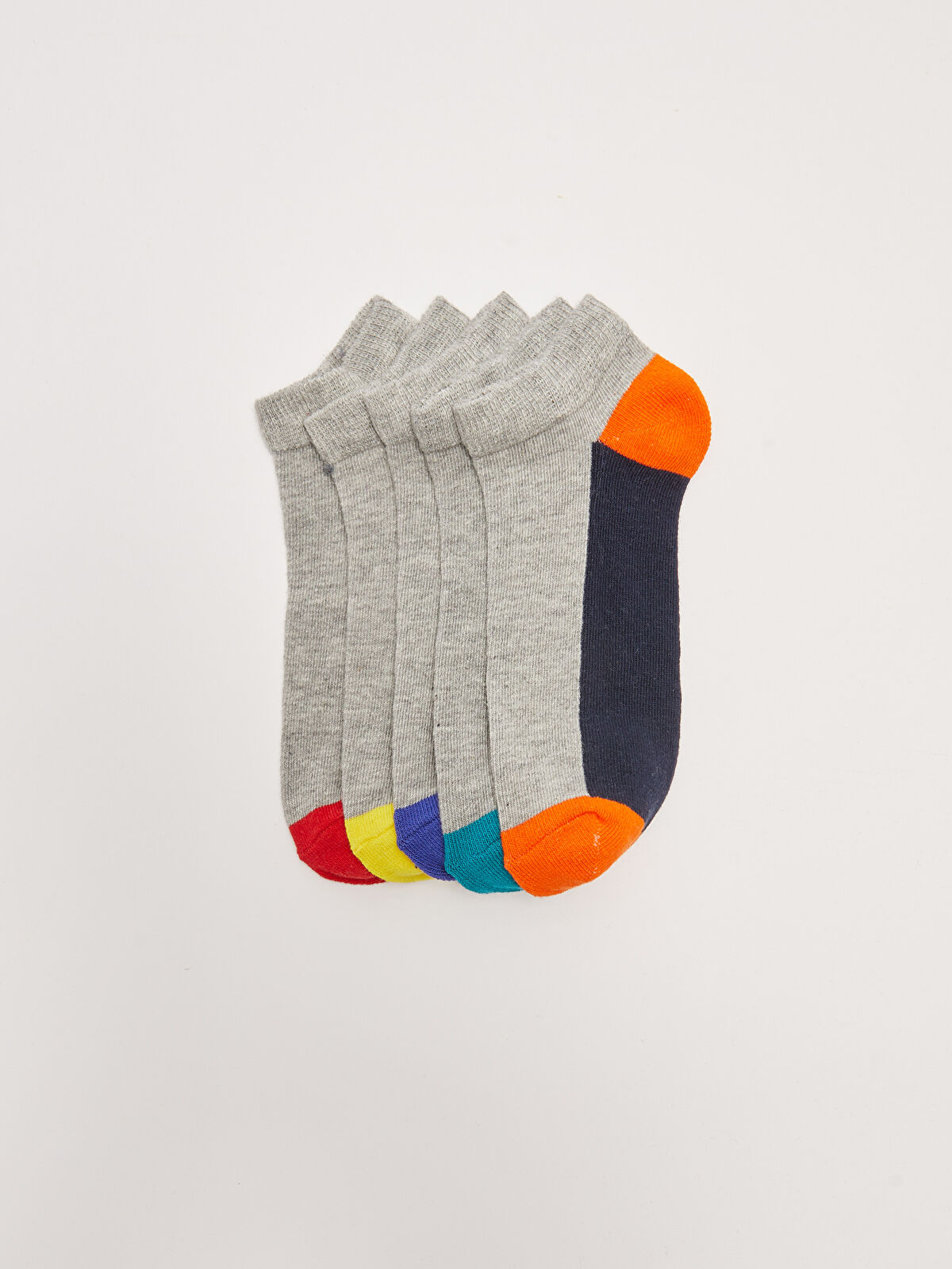 Renk Bloklu Erkek Çocuk Patik Çorap 5'li