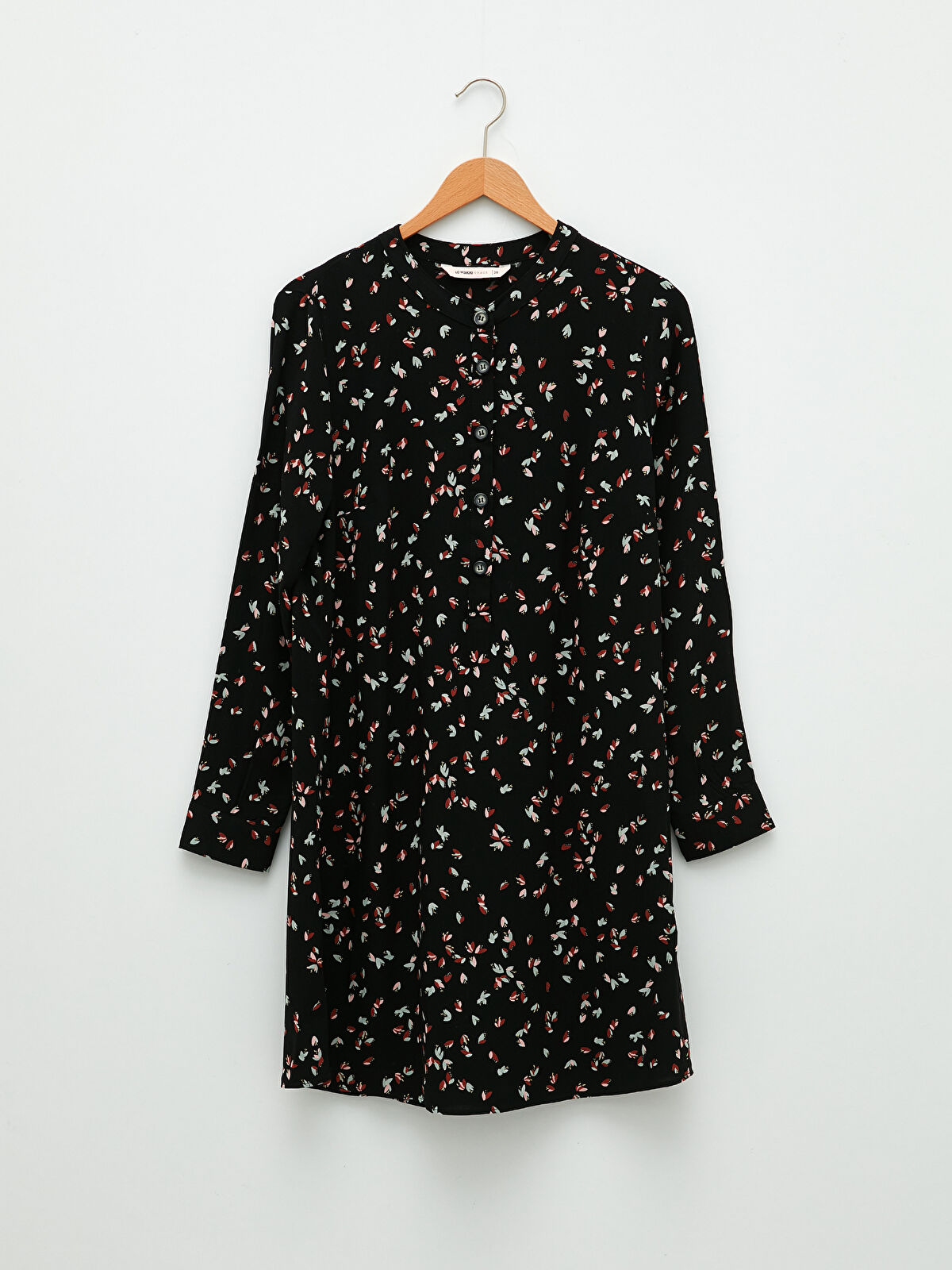 LCW GRACE Hakim Yaka Çiçekli Uzun Kollu Viskon Kadın Tunik