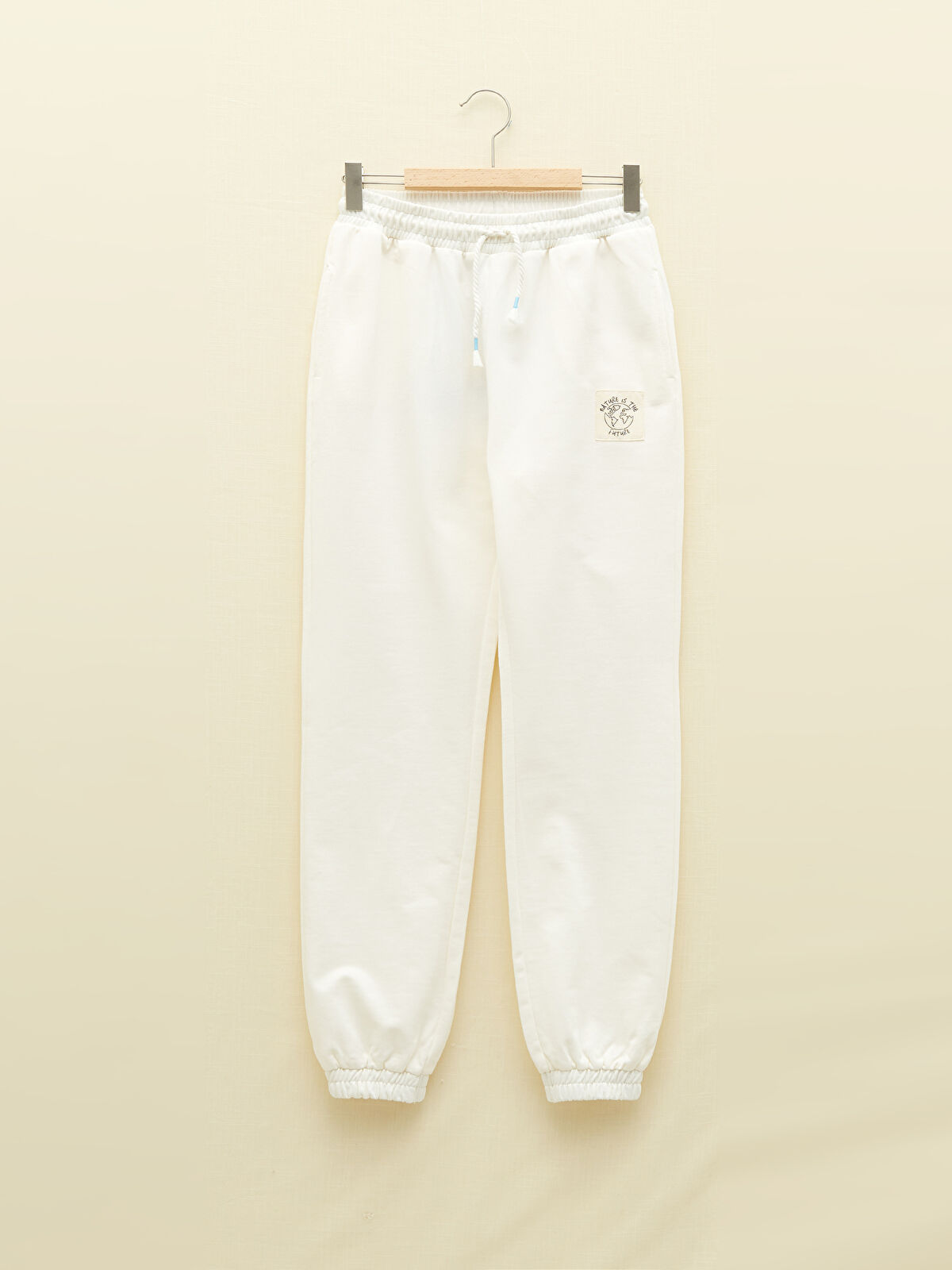 LCW GREEN Beli Lastikli Basic Organik Pamuklu Kız Çocuk Jogger Eşofman Altı