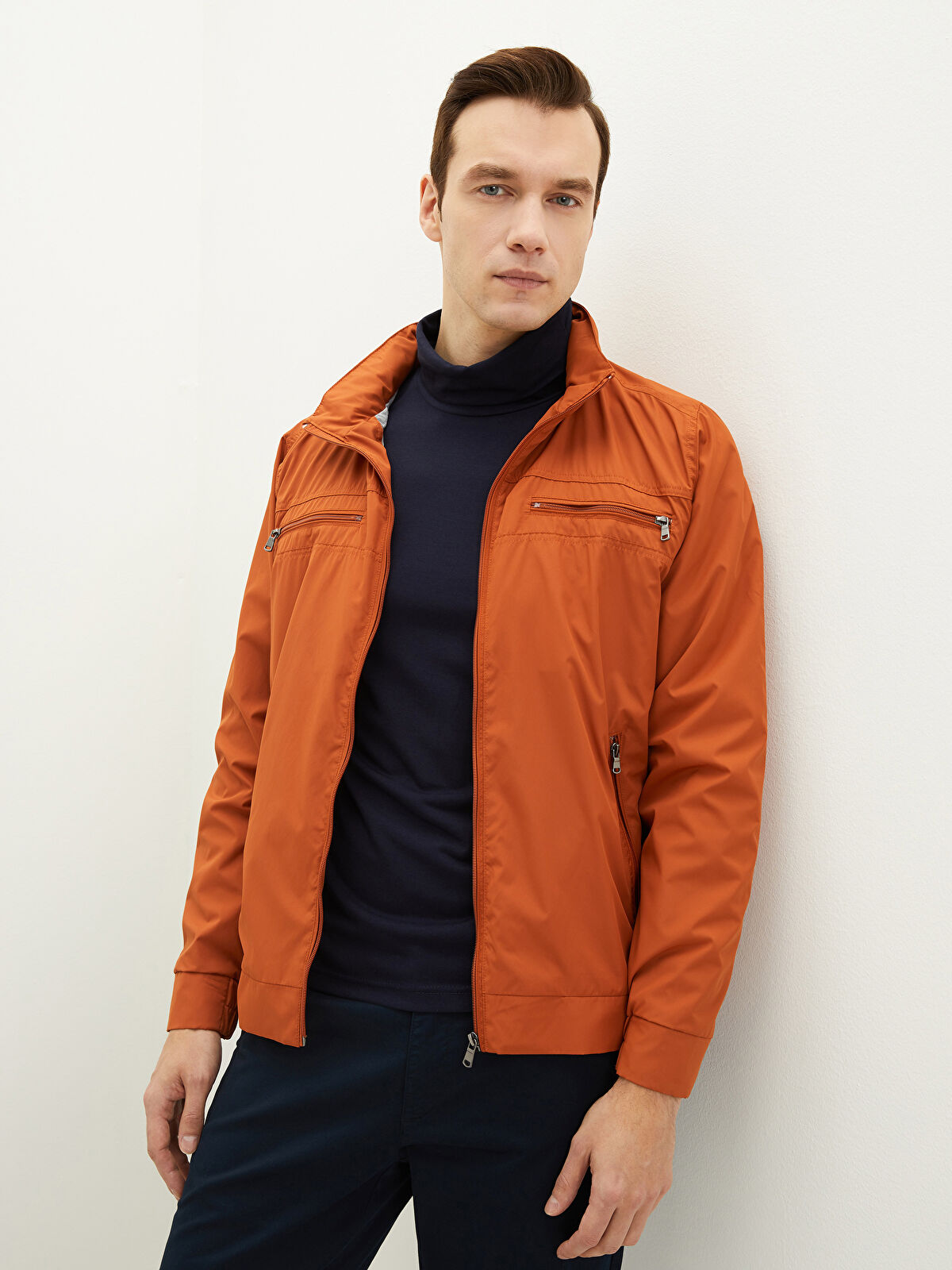 LCW CLASSIC Rahat Kalıp Dik Yaka Erkek İnce Mont