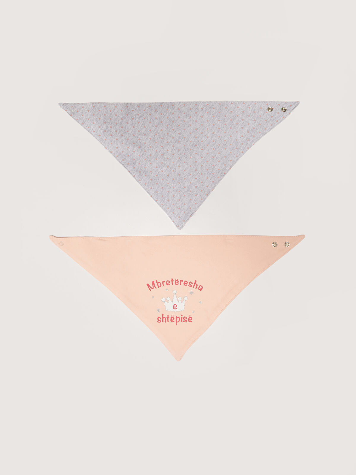 Baskılı Kız Bebek Mama Önlüğü 2'li