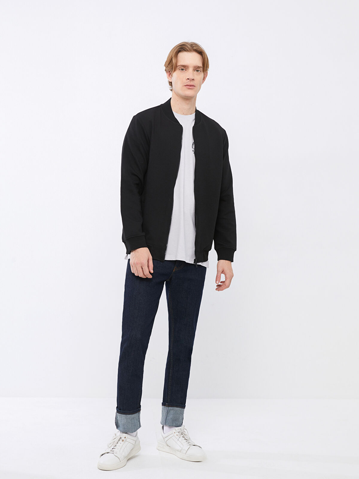 LCW CLASSIC Rahat Kalıp Kolej Yaka Uzun Kollu Erkek Spor Hırka