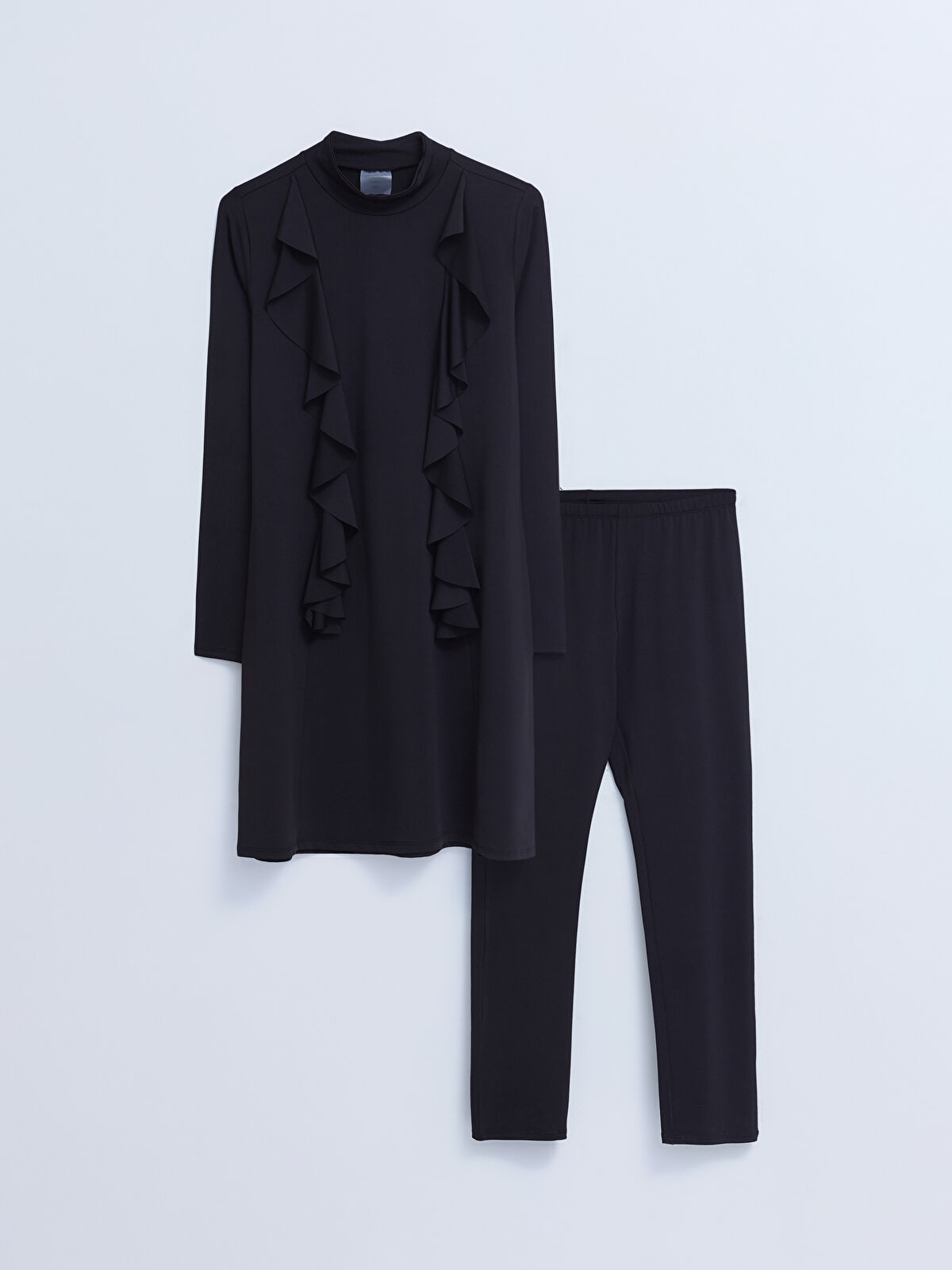 LCW DREAM Dik Yaka Düz Uzun Kollu Kadın Tesettür Mayo Takımı