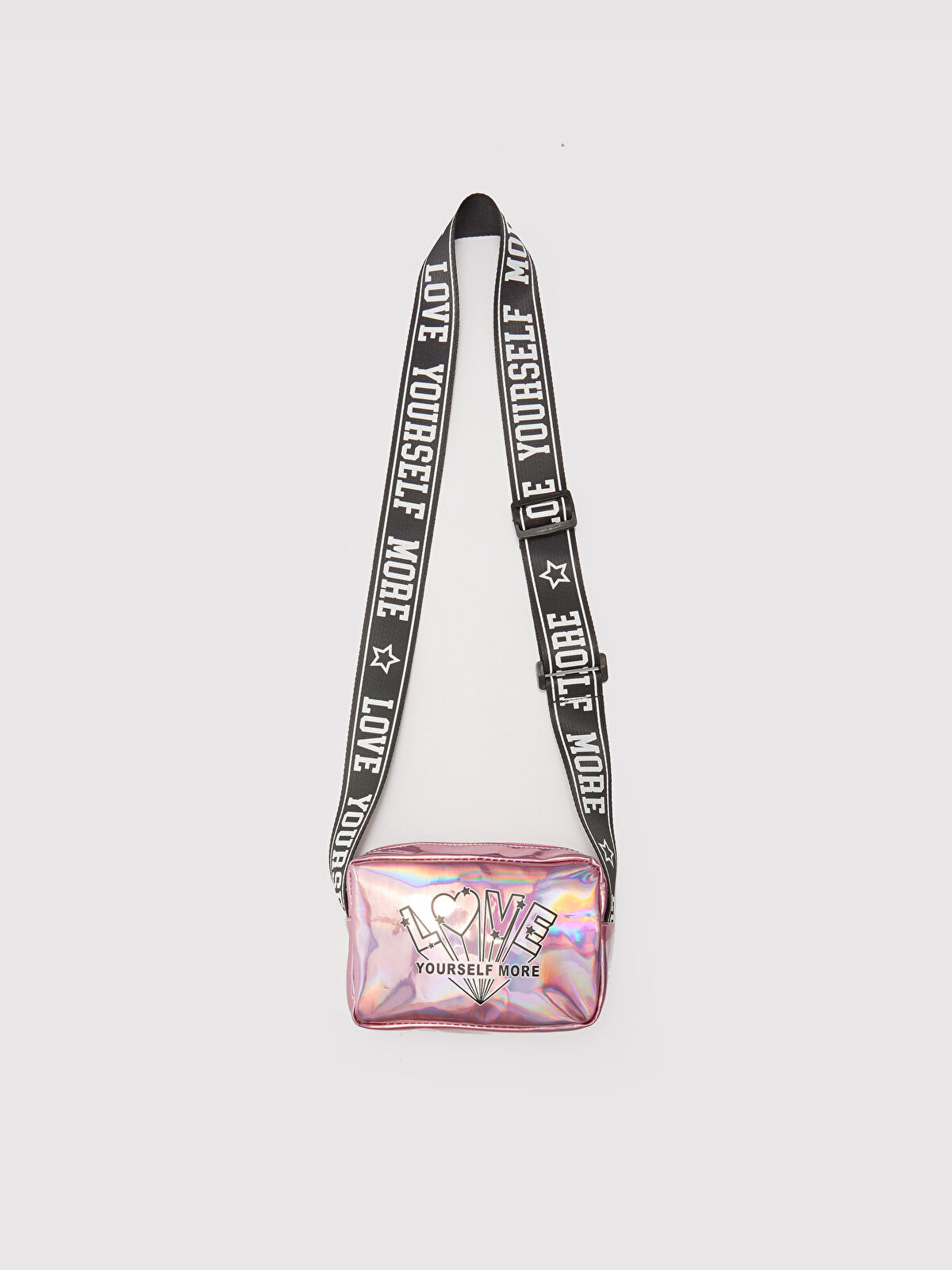 Kız Çocuk Şeffaf Hologram Detaylı Kol Çantası