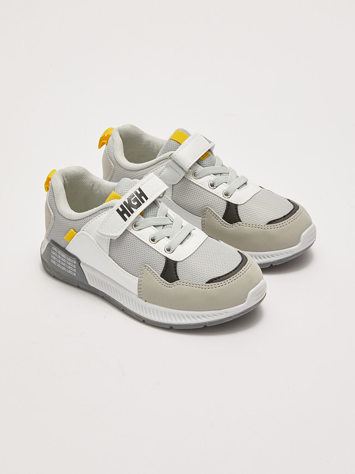 File Detaylı Bağcık ve Cırt Cırtlı Erkek Çocuk Spor Ayakkabı