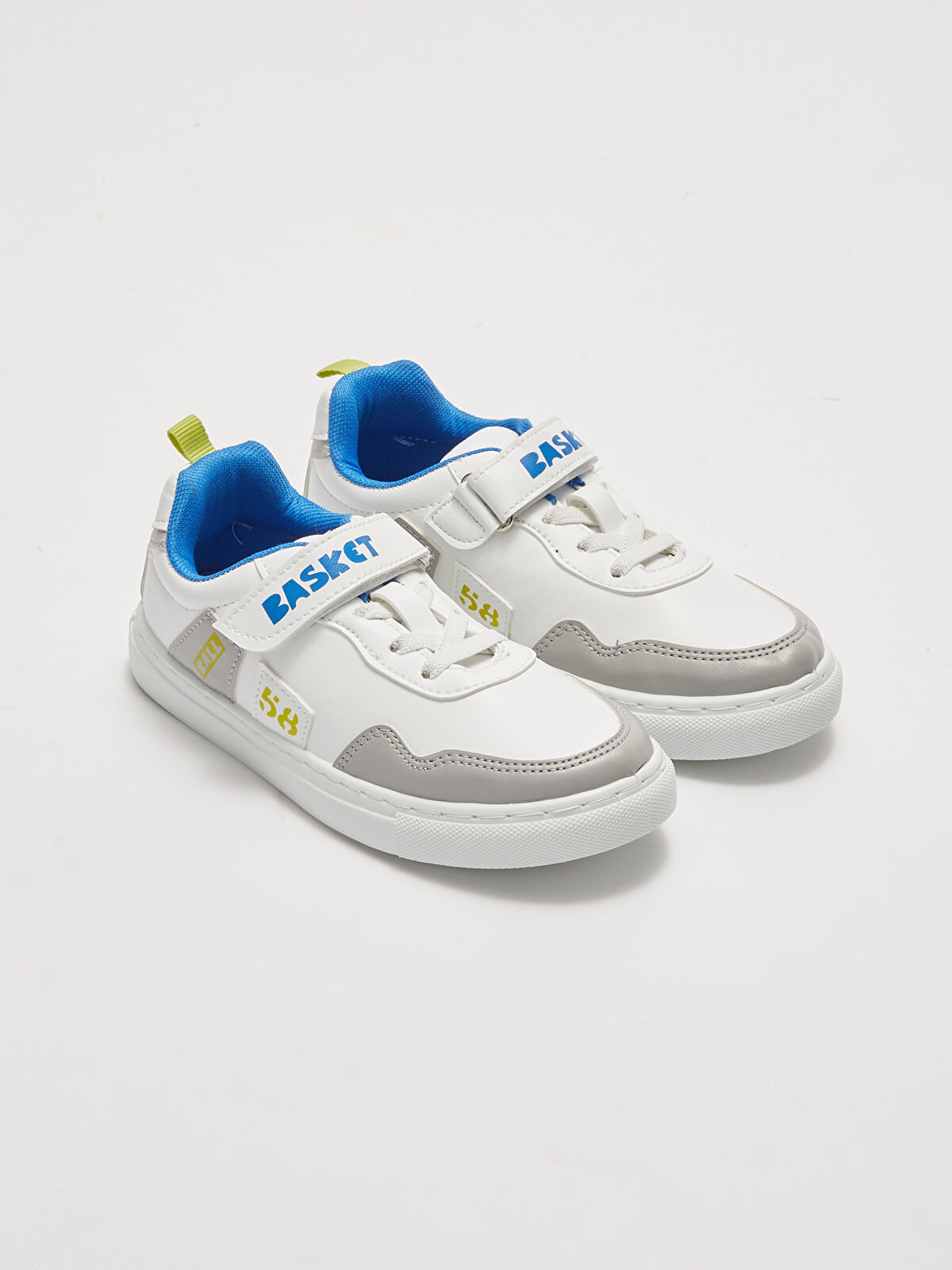 Baskılı Bağcık ve Cırt Cırtlı Erkek Çocuk Spor Ayakkabı