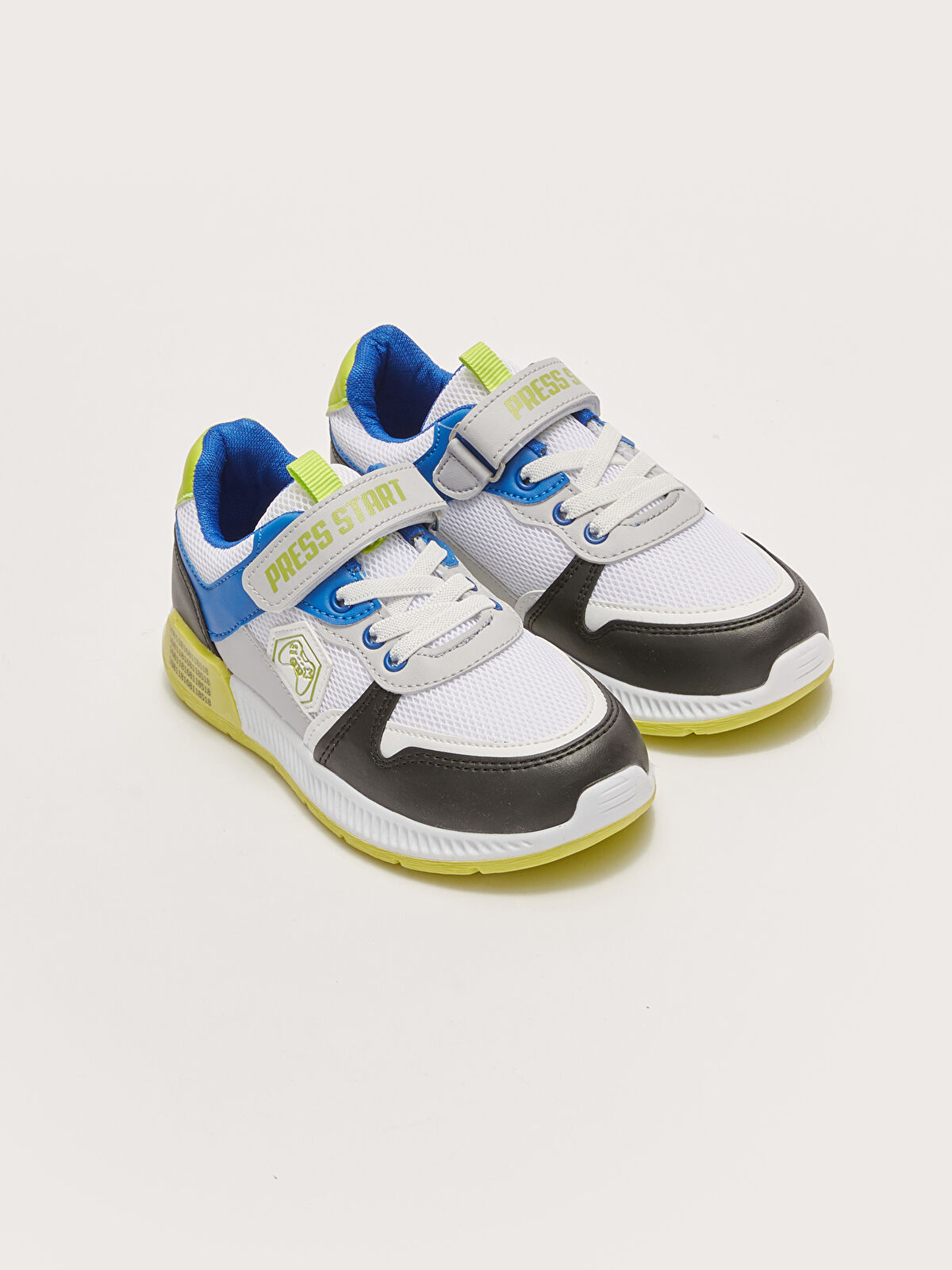 Renk Bloklu Bağcık ve Cırt Cırtlı Erkek Çocuk Spor Ayakkabı