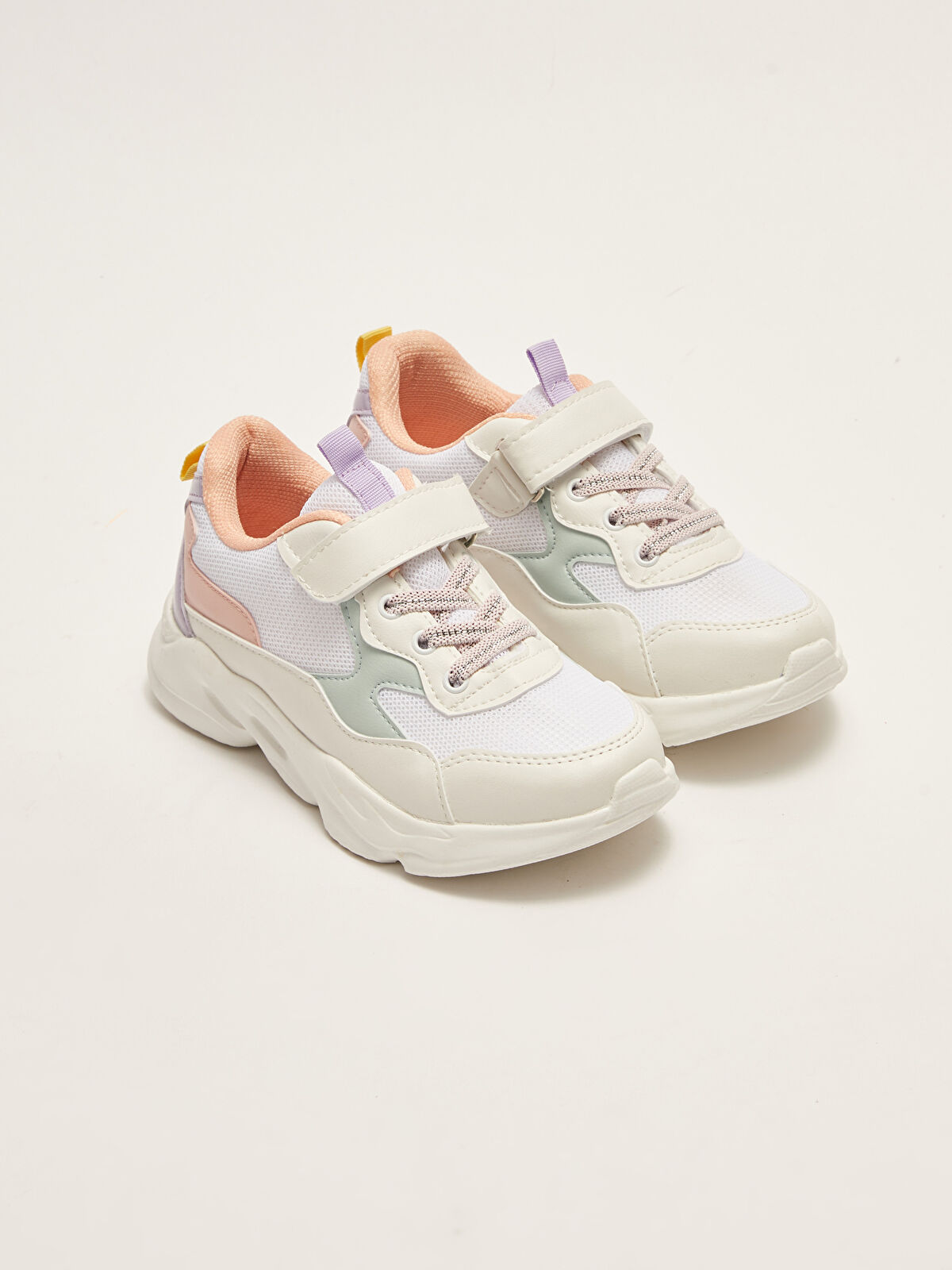 Renk Bloklu Kalın Taban Kız Çocuk Spor Ayakkabı