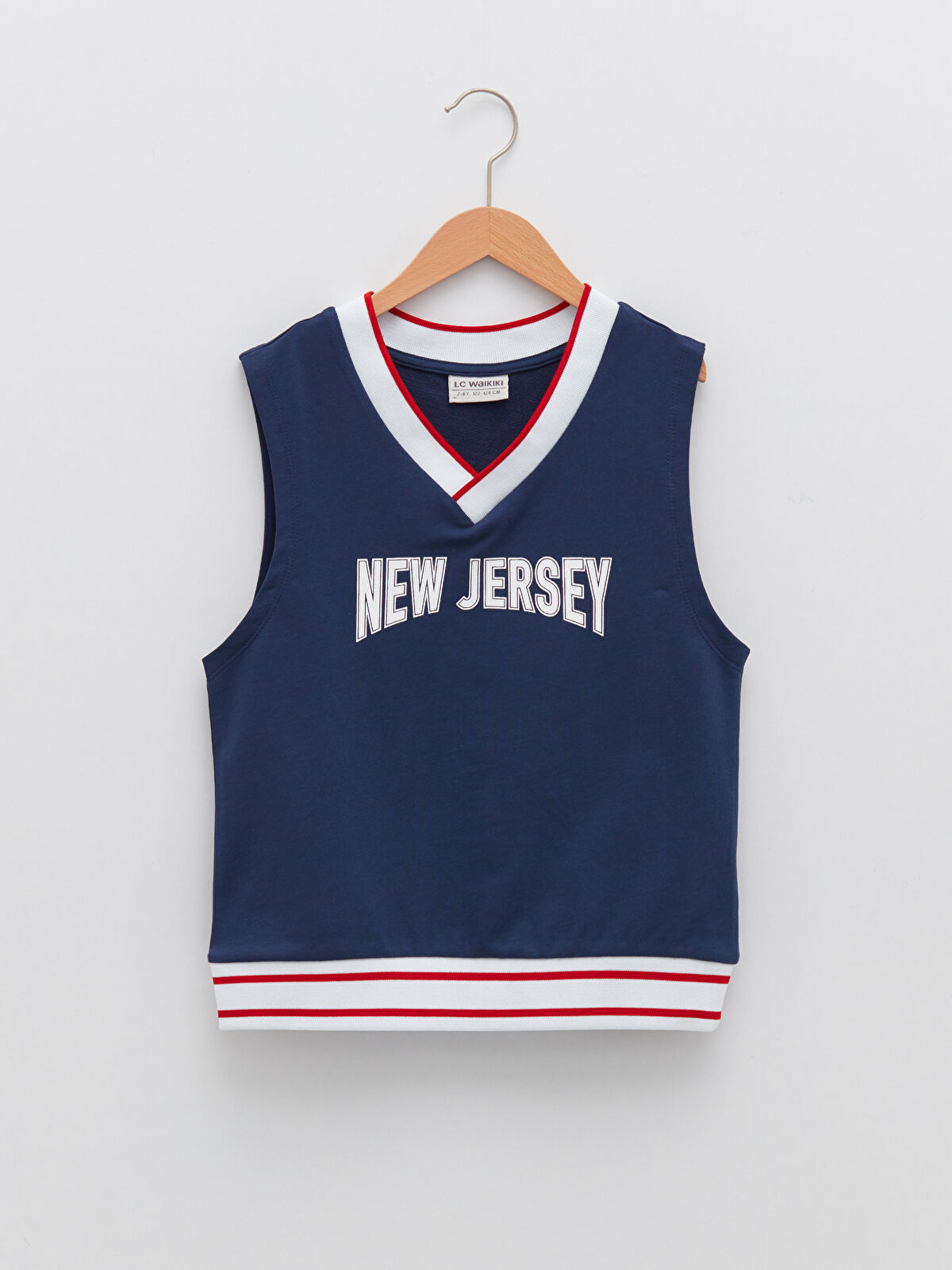 V Yaka Kolsuz Baskılı Kız Çocuk Sweatshirt