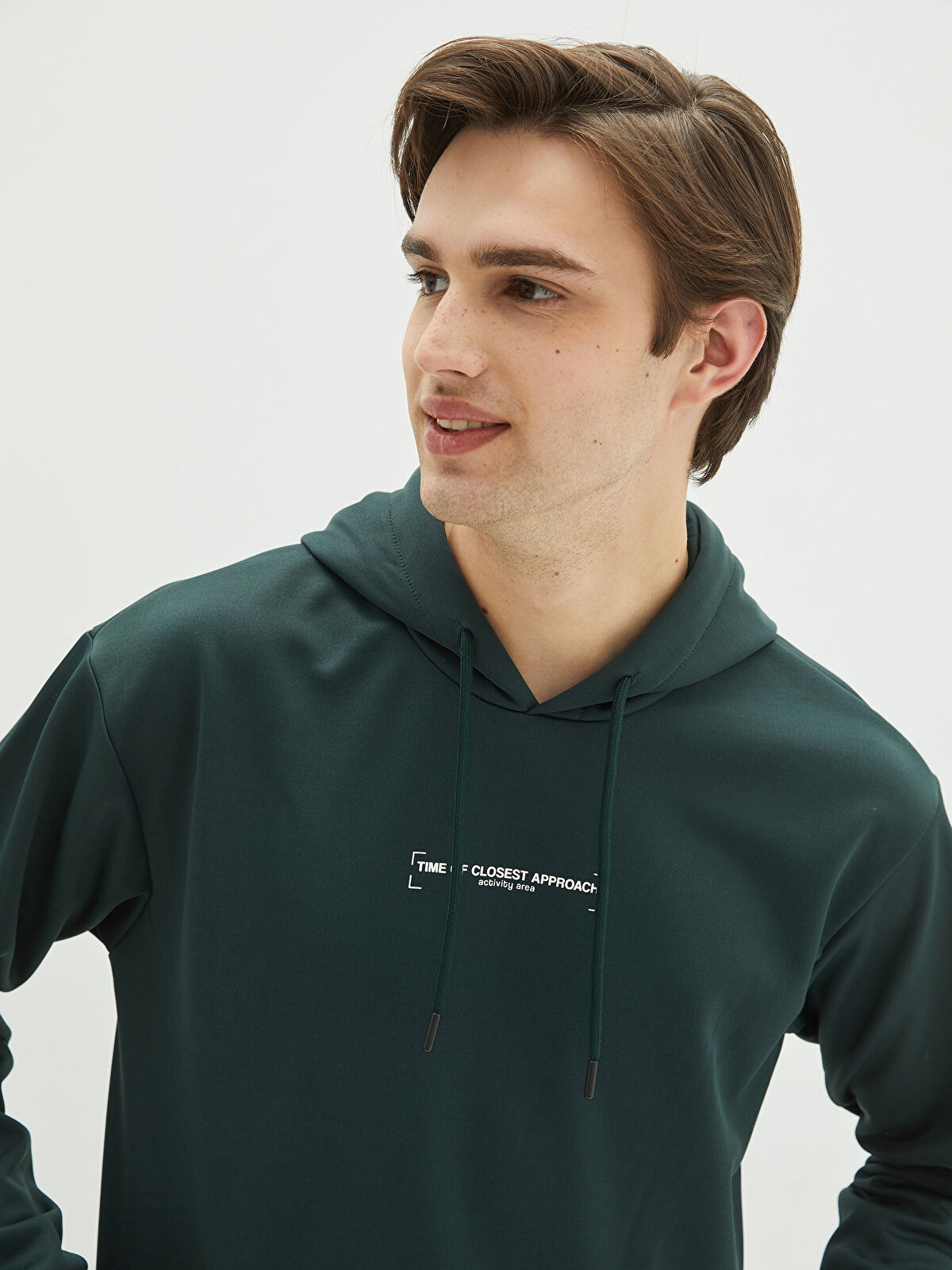 LCW CASUAL Oversize Kapüşonlu Uzun Kollu Baskılı Erkek Sweatshirt