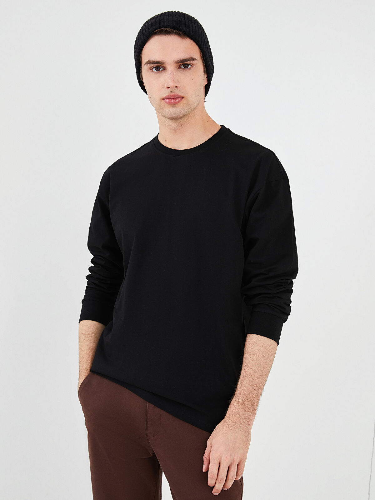 LCW CASUAL Oversize Kapüşonlu Uzun Kollu Erkek Sweatshirt