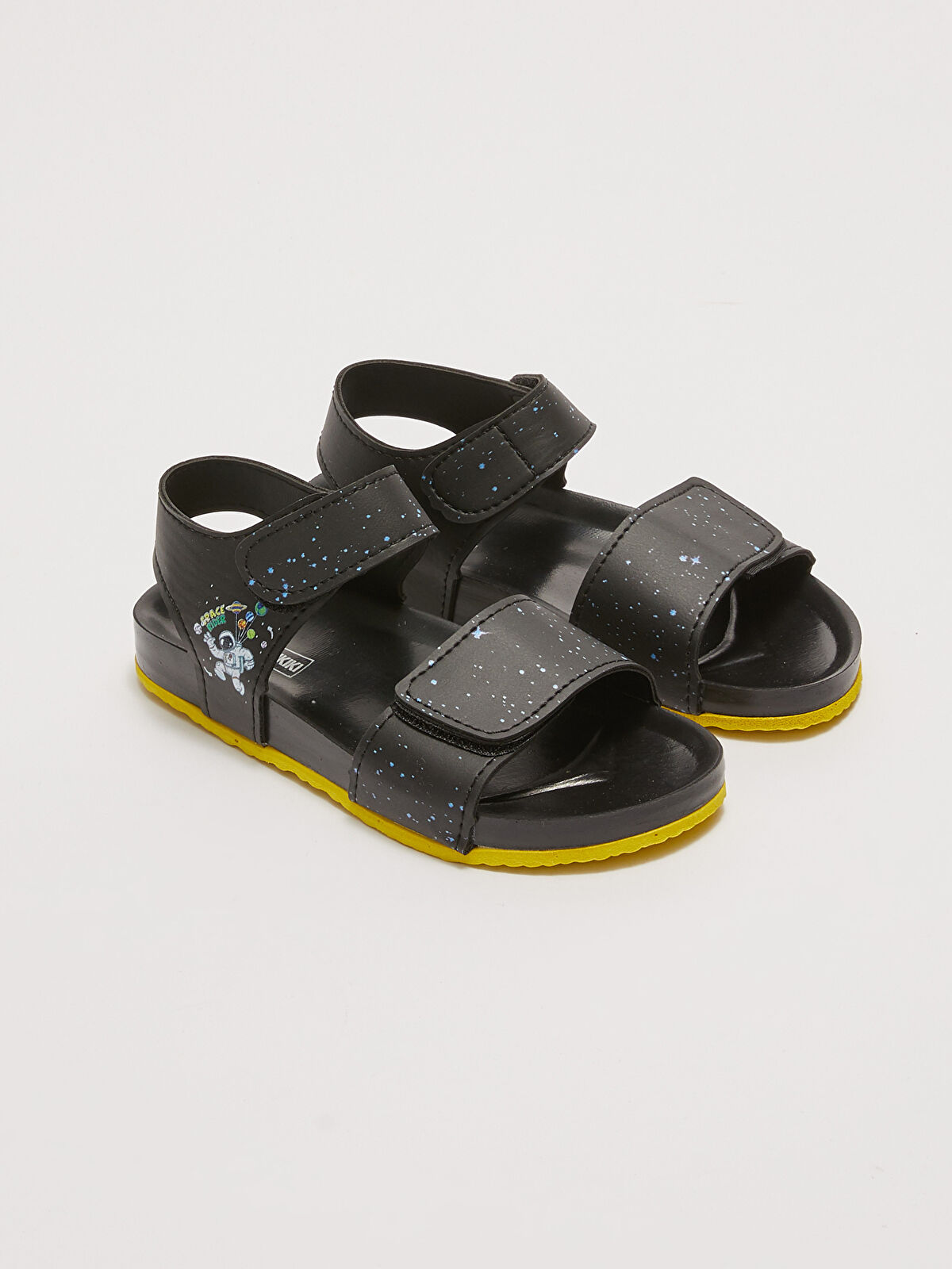 Baskılı Çift Bantlı Cırt Cırtlı Erkek Çocuk Sandalet