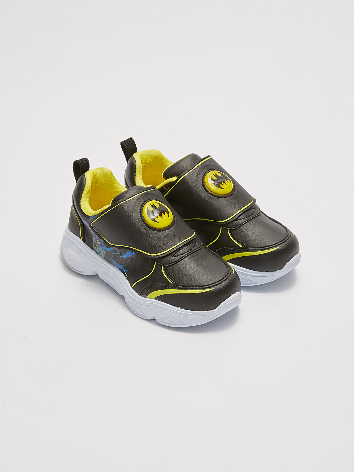 Batman Lisanslı Üstü Işıklı Cırt Cırt Erkek Çocuk Spor Ayakkabı