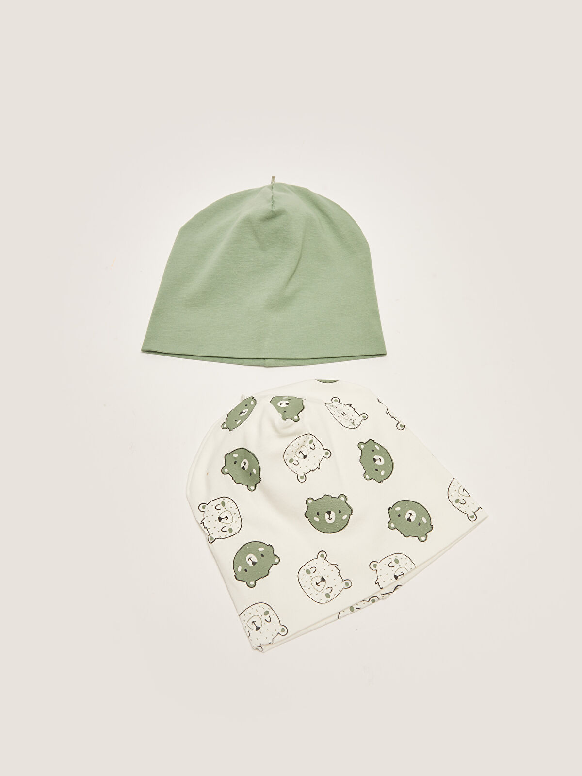 Baskılı Erkek Bebek Bere 2'li